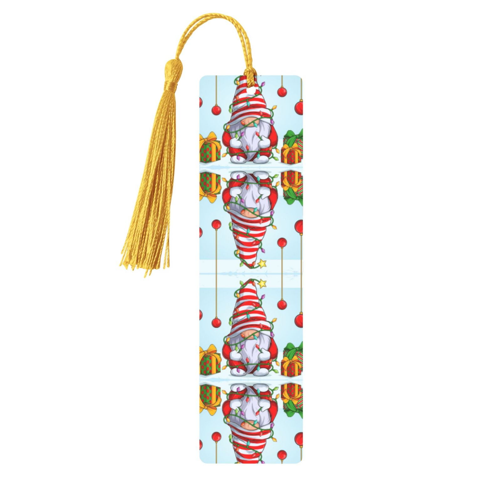 Kdxio Funny Christmas Gnome Print Metal Tassel Bookmarks,Perfect Gift ...