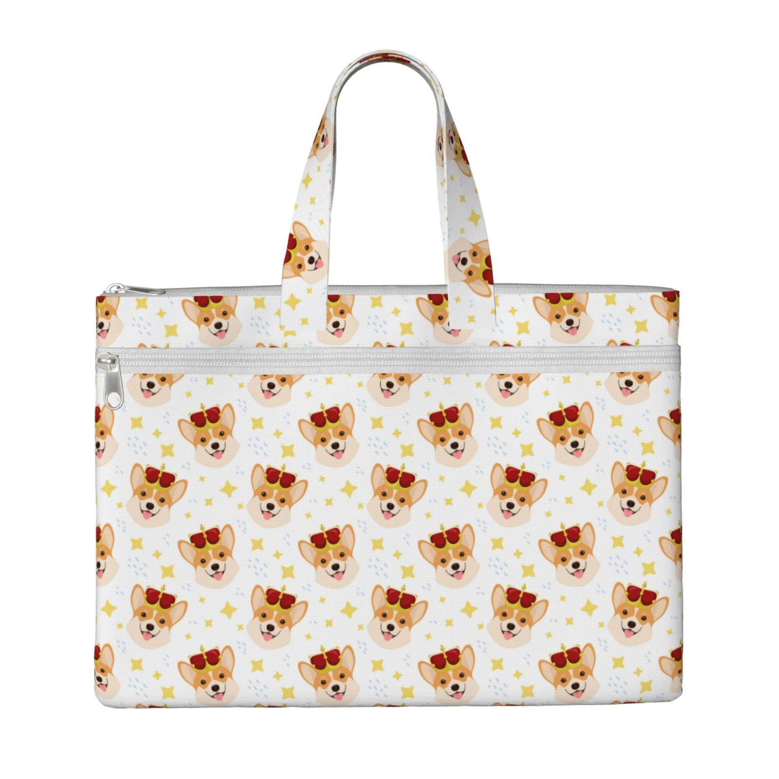 Kdxio Funny Corgi File Tote Document Bag Business Briefcase Bag ...