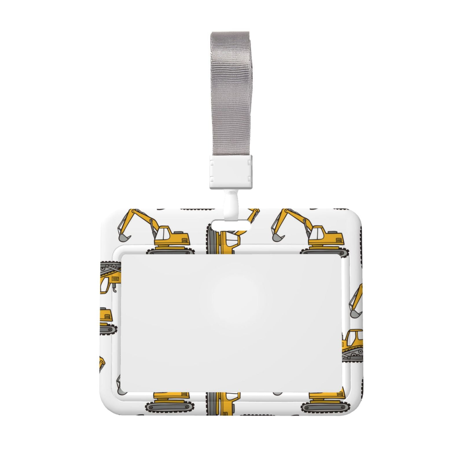 Kdxio Funny Excavator Card Badge Holder Work Badge Sleeve for Office, School, Factory, ID Credit ...