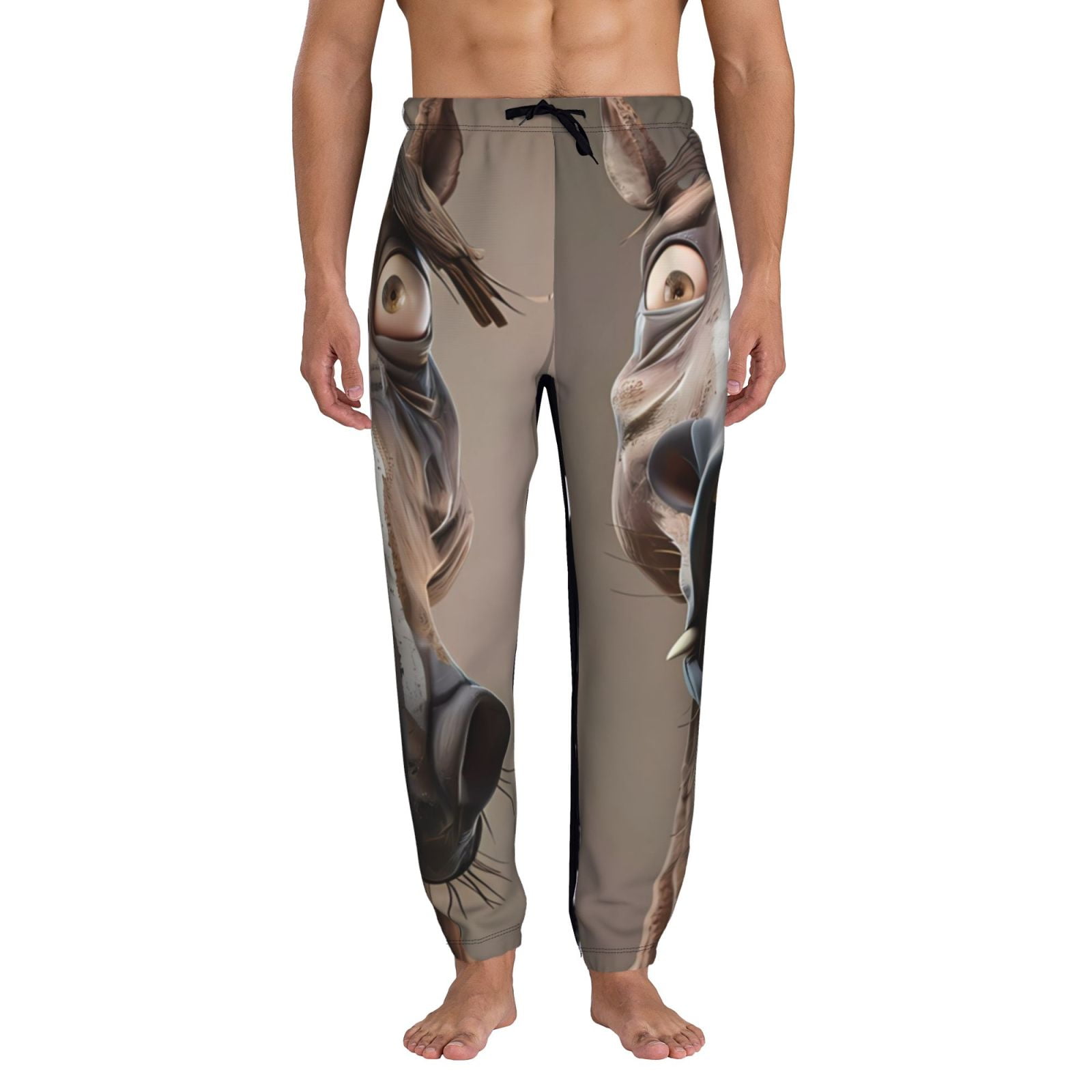 Kdxio Funny Horse Faces Expressions Pattern Joggers,Sweatpants for Men ...