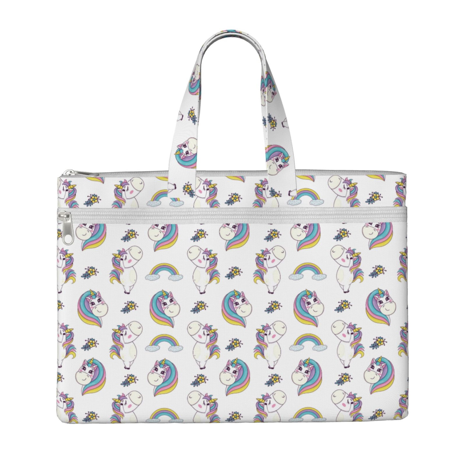 Kdxio Funny Kawaii Unicorns Dancing File Tote Document Bag Business ...