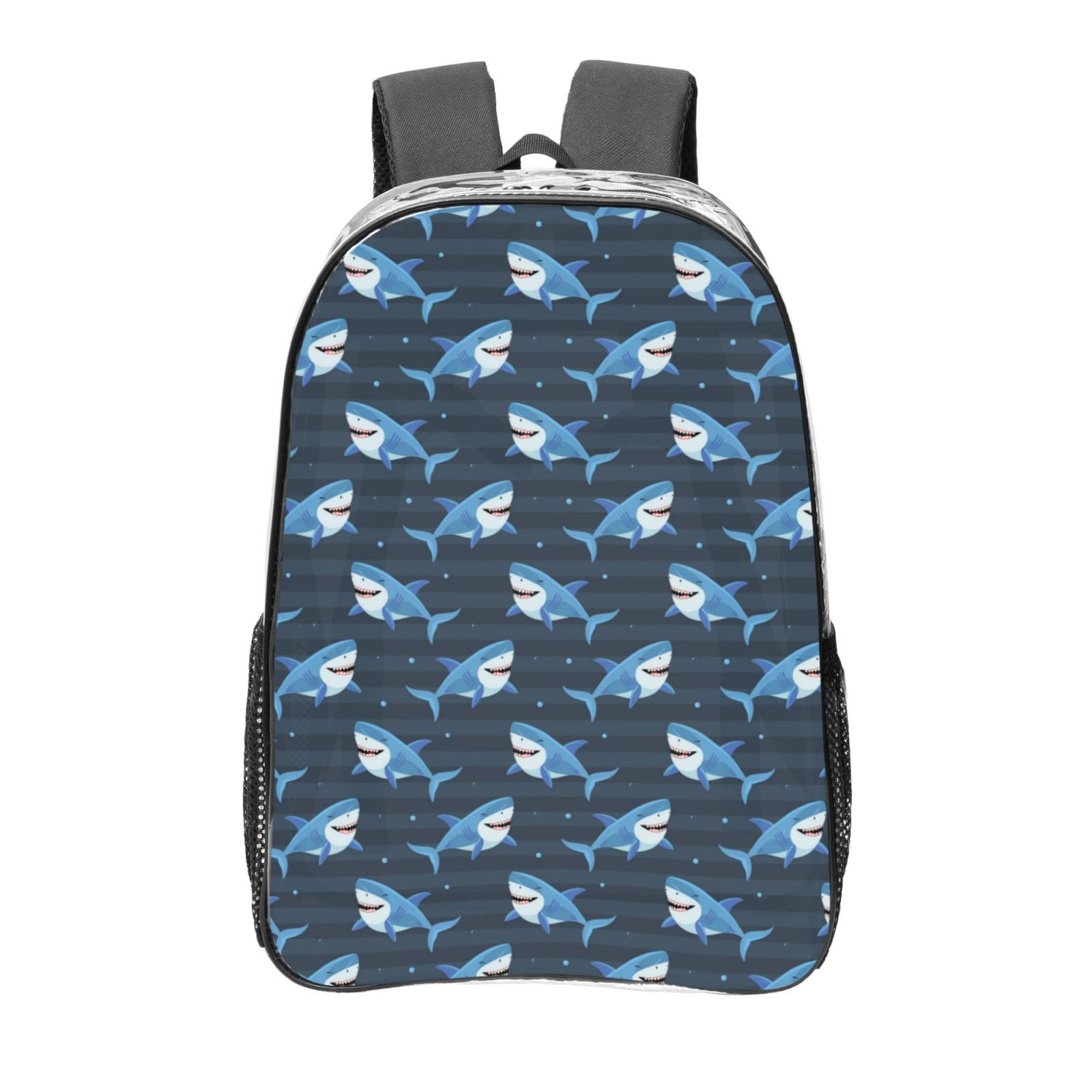 Kdxio Funny Sharks Clear Backpack, Transparent Bookbag for School for ...