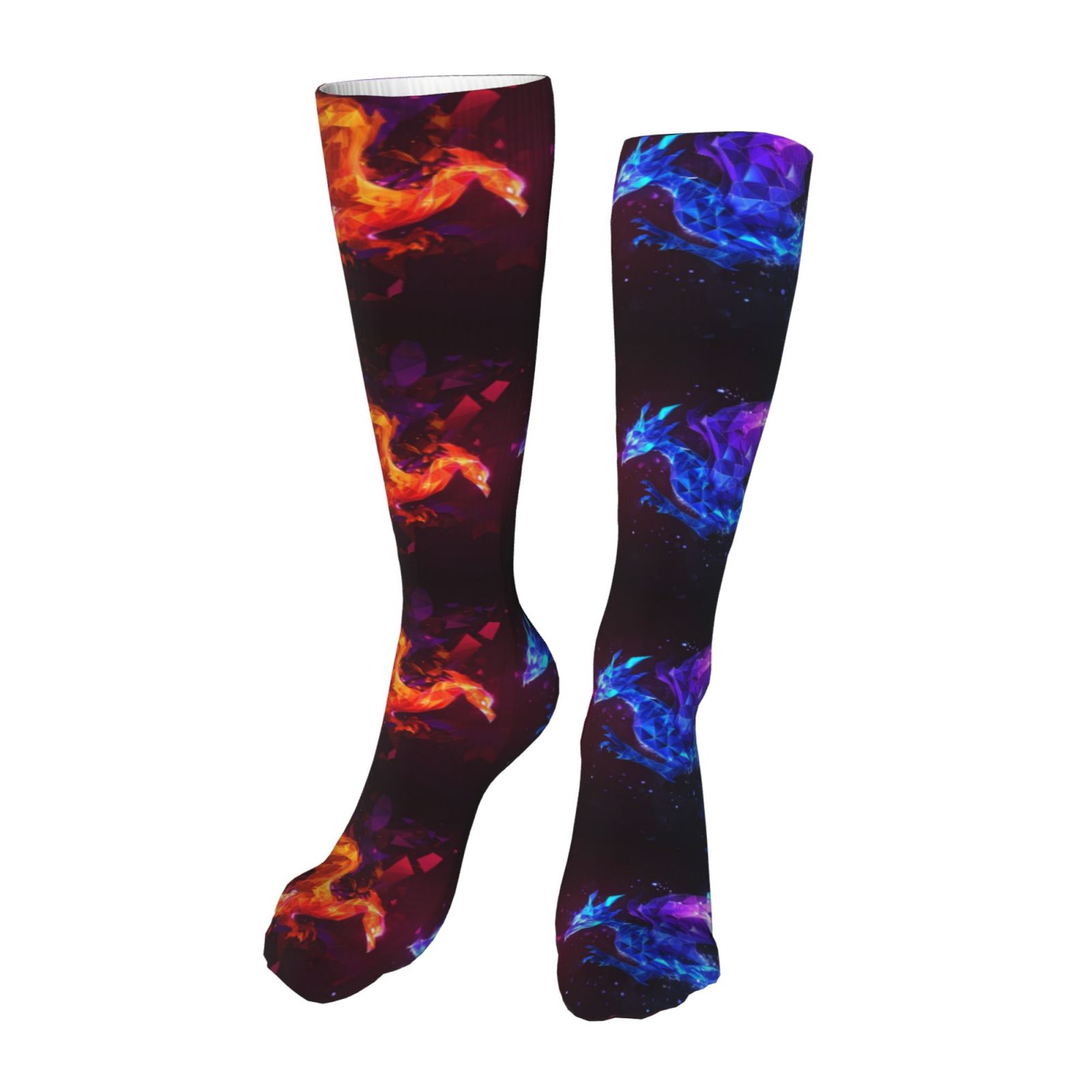 Kdxio Futuristic Red And Blue Bird Funny Silky Novelty Funky Long Knee ...