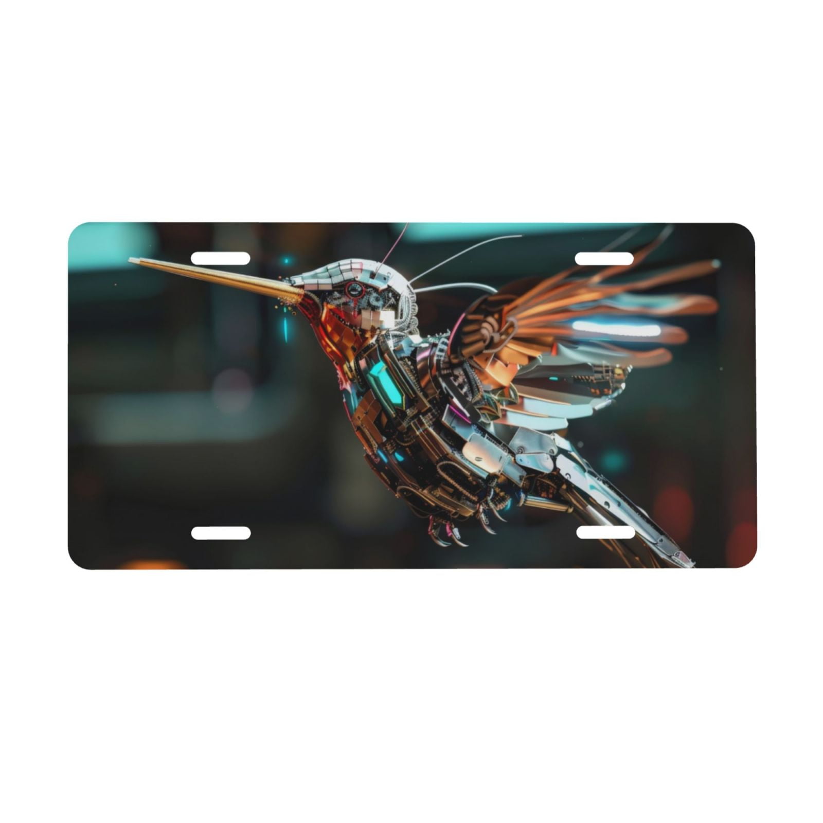 Kdxio Futuristic Robot Hummingbird License Plate Car Front License ...