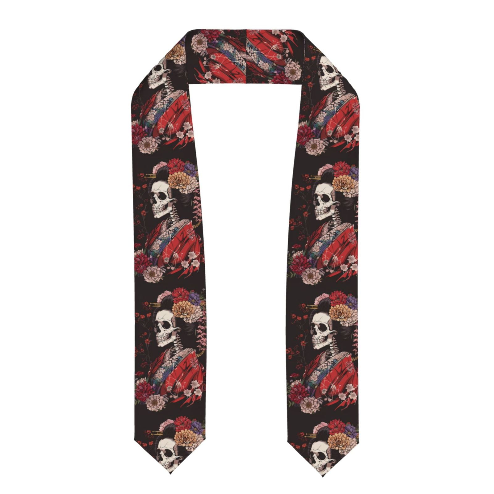 Kdxio Geisha Skeleton With Flowers Graduation Stole Class, Graduation ...