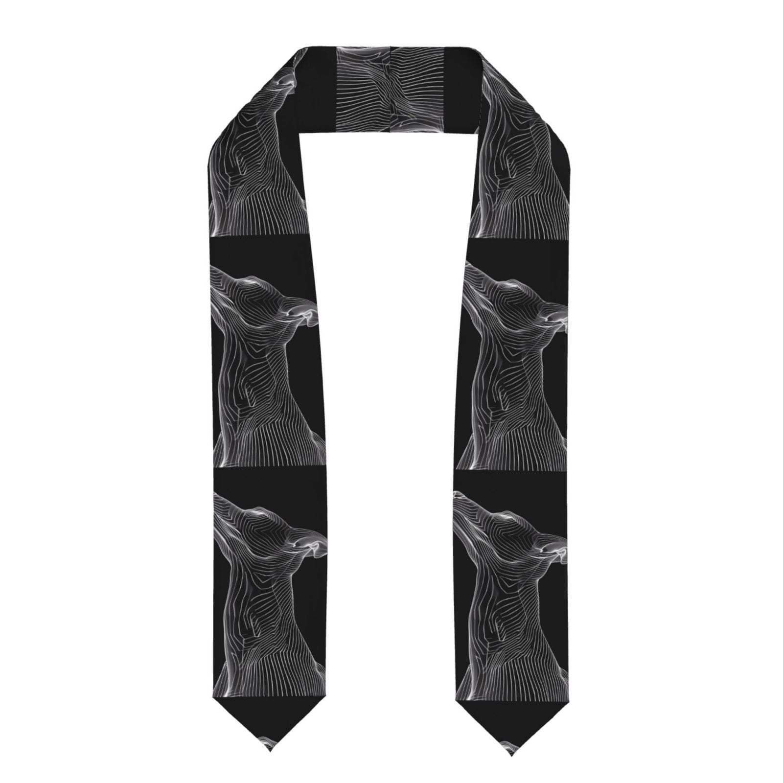 Kdxio Geometric Lines Dog Art Graduation Stole Class, Graduation Sash ...