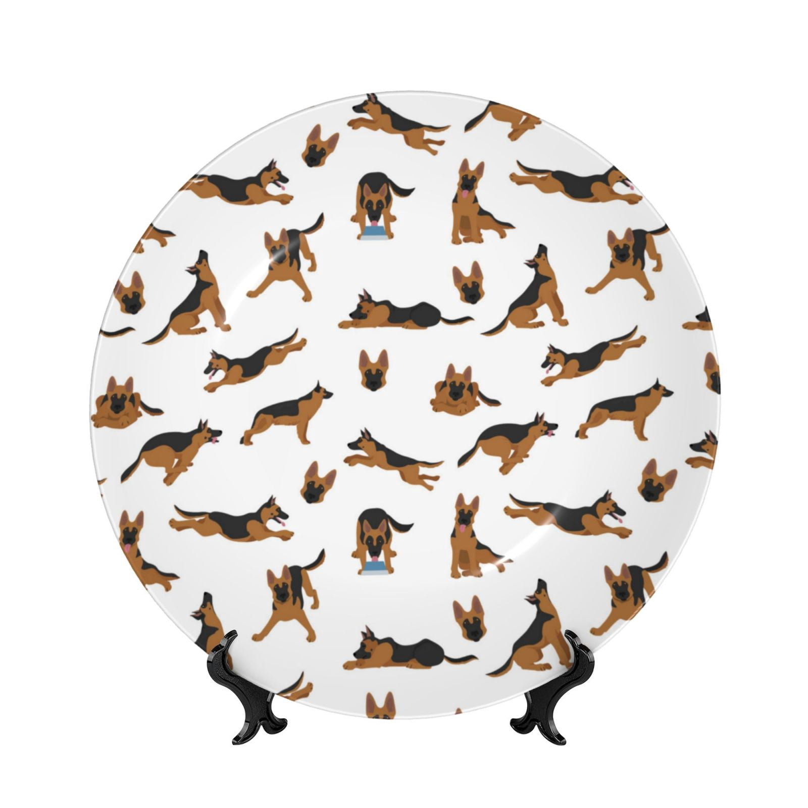 Kdxio German Shepherd Dog Bone China Decorative Plate Ceramic ...