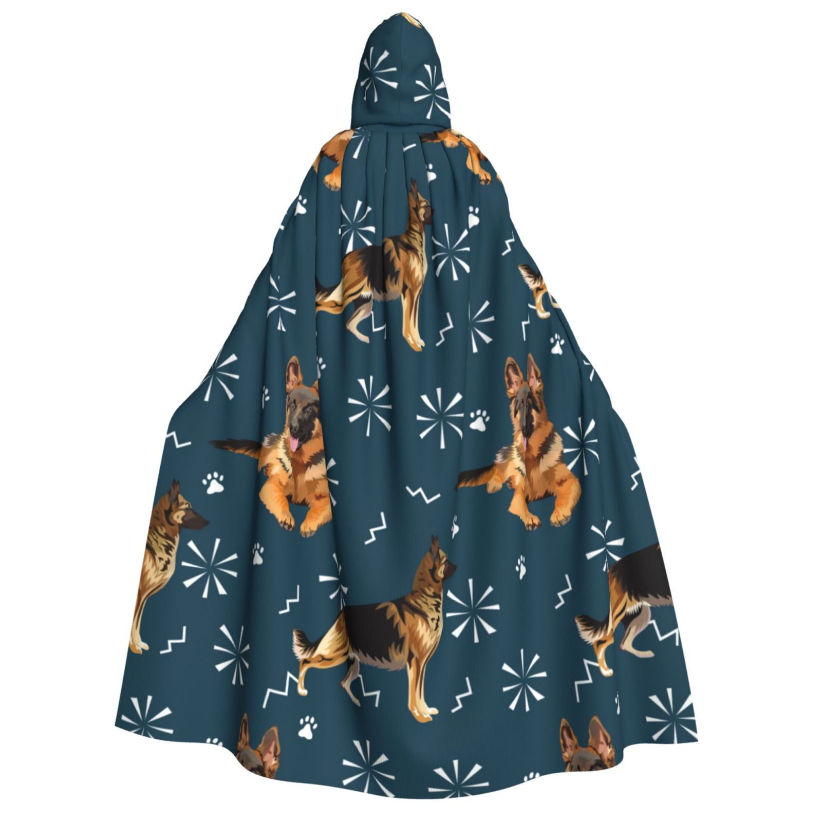 Kdxio German Shepherd Dog Print Hooded Cloak Unisex Cloak with Hood ...