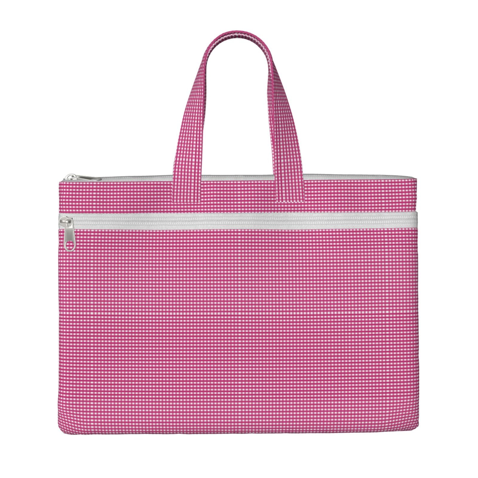 Kdxio Gingham File Tote Document Bag Business Briefcase Bag Document ...