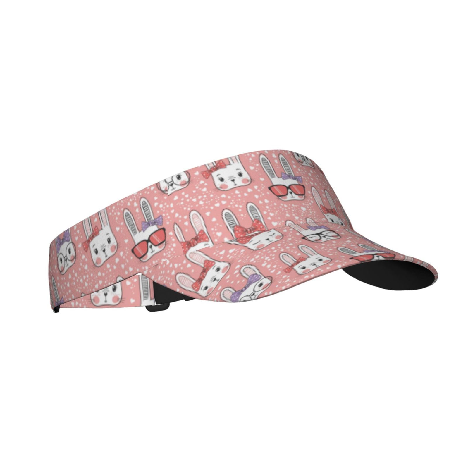Kdxio Girl Rabbit Print Sun Visor Hat Golf Visor Adjustable Velcro Outdoor Sports Cap for Men ...