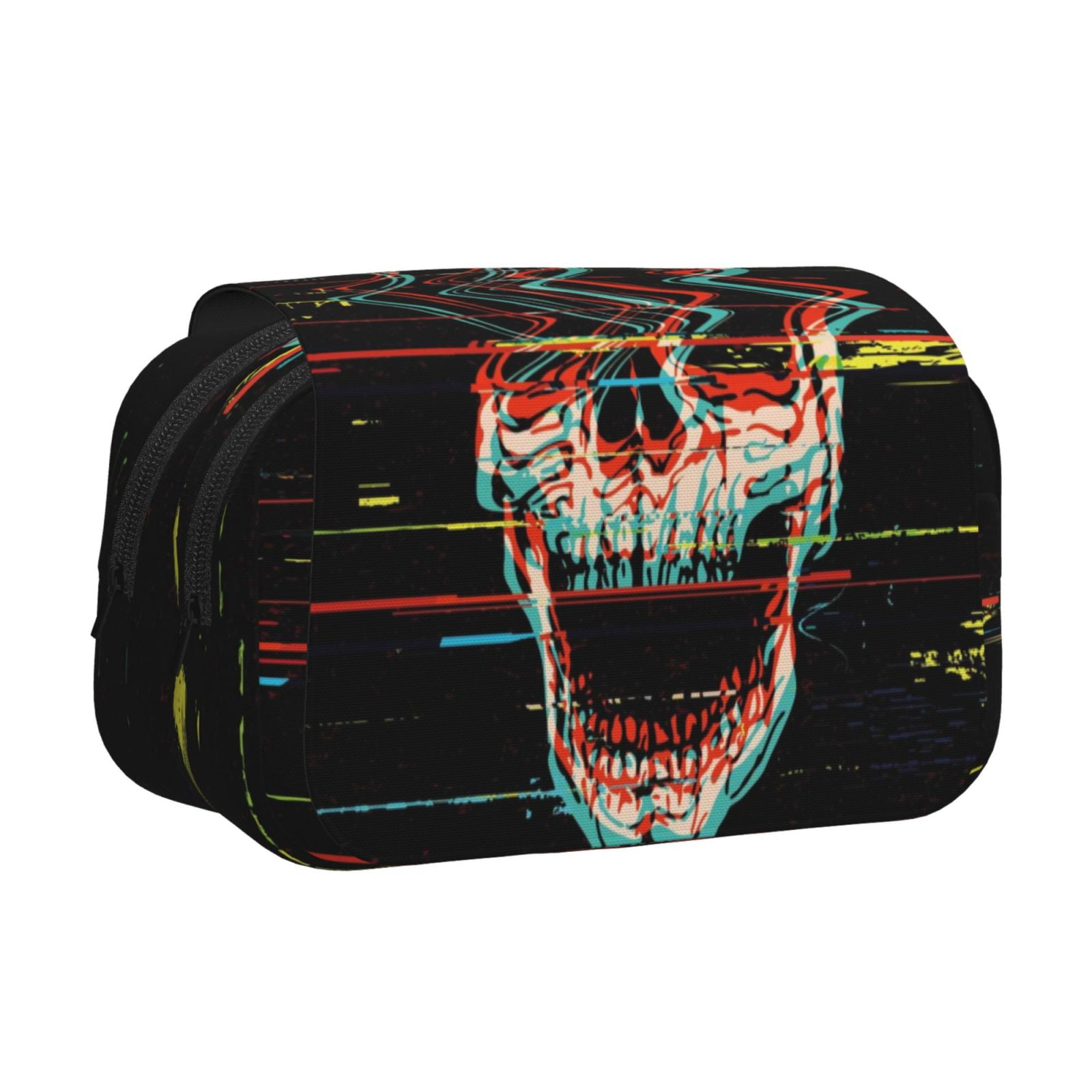 Kdxio Glitch Screaming Skull for Double Compartment Pen Case Oxford ...