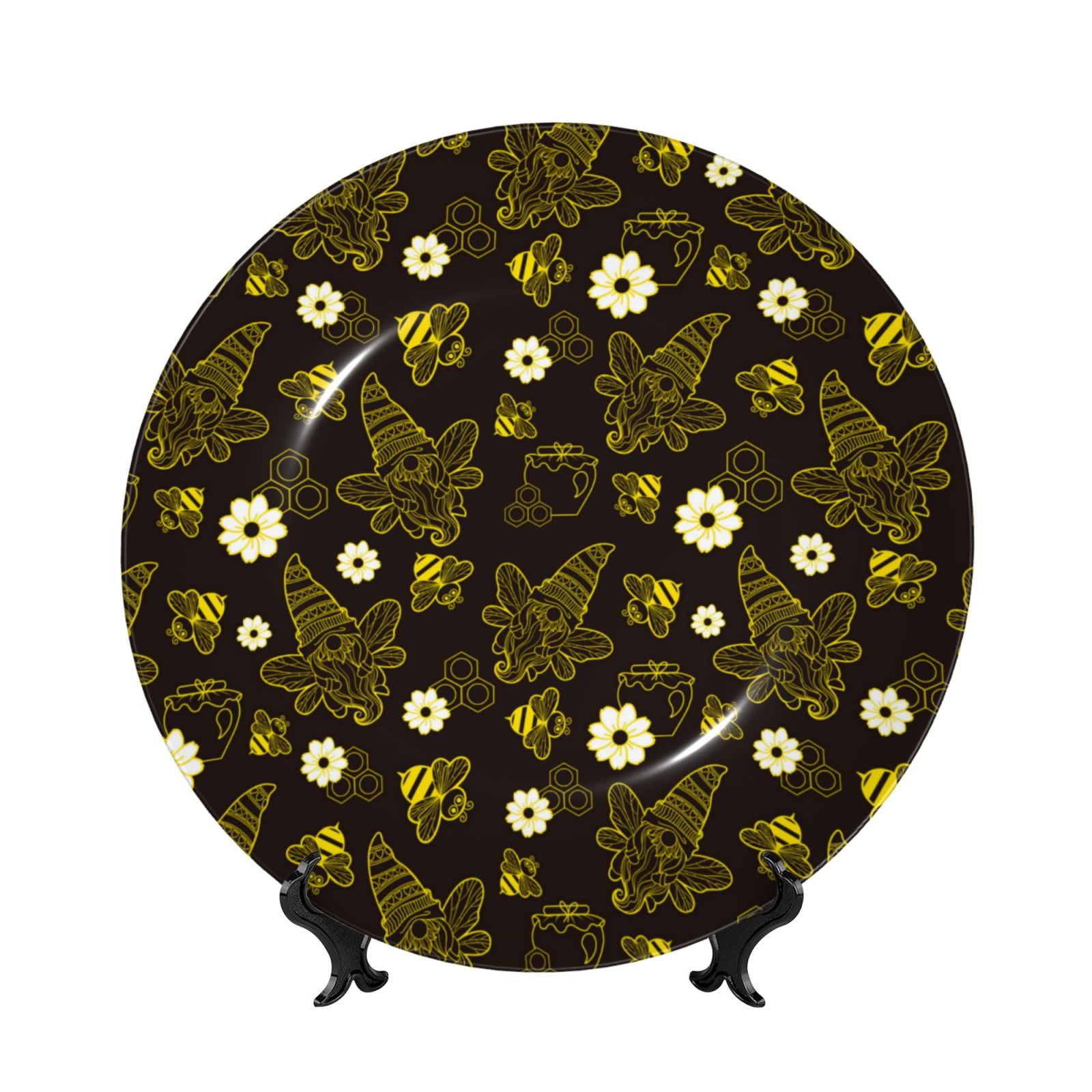 Kdxio Gnomes With Honey And Bees Bone China Decorative Plate Ceramic ...