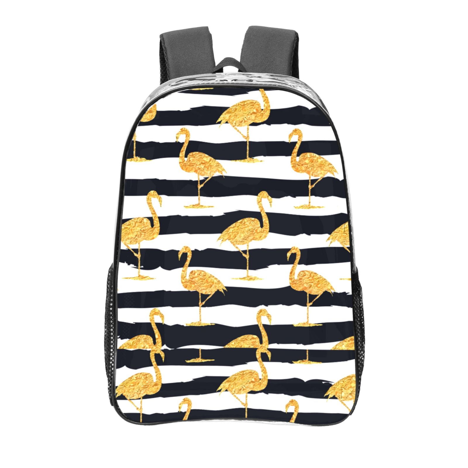 Kdxio Gold Flamingo Clear Backpack, Transparent Bookbag for School for ...