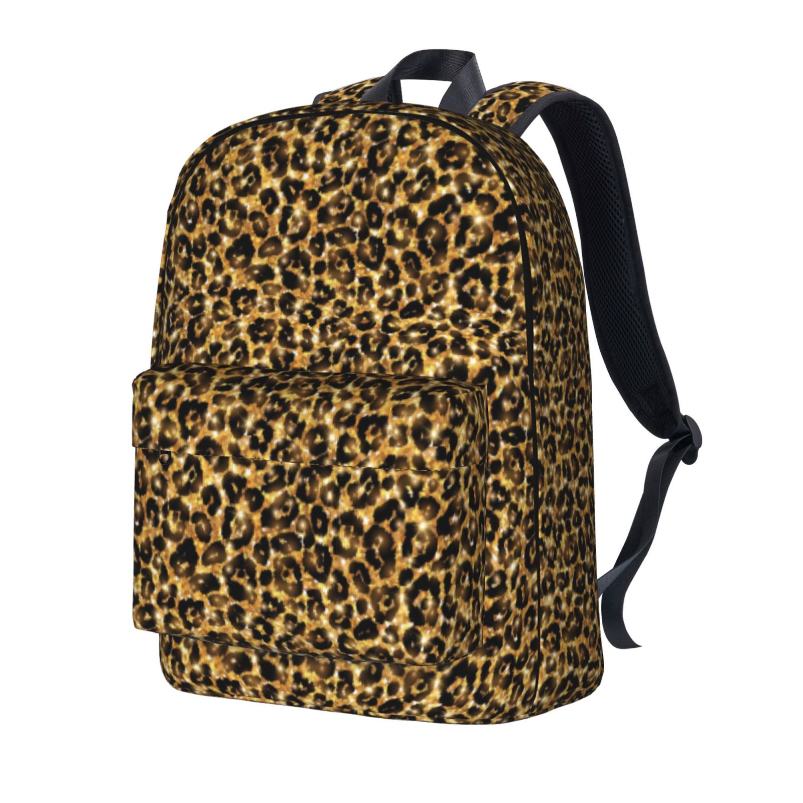 Kdxio Gold Glitter Leopard Print School Backpack Travel Bag for Men ...
