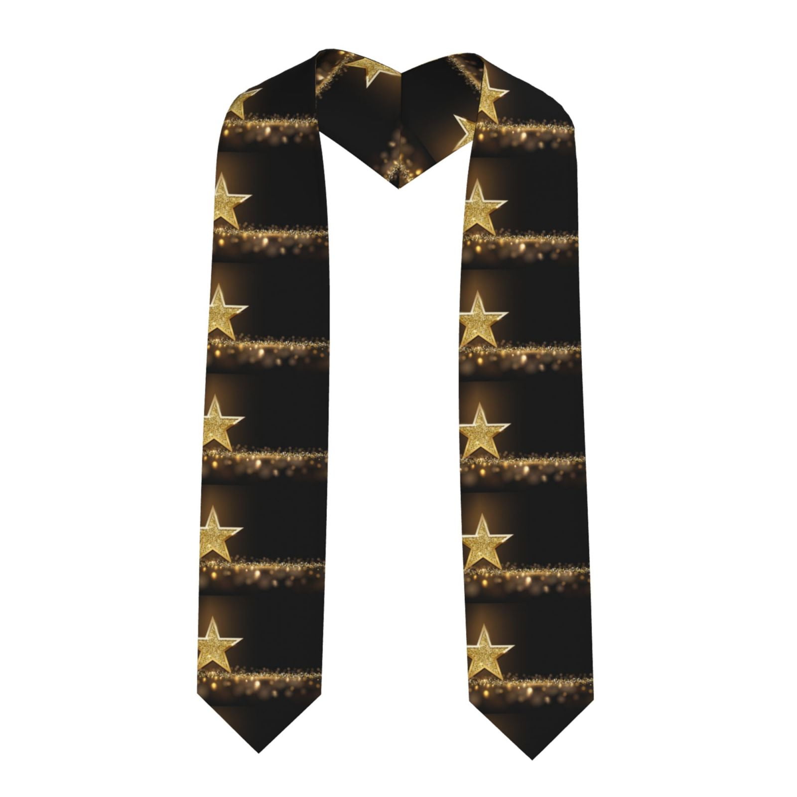 Kdxio Gold Glittering Stars Graduation Stole Class, Graduation Sash ...