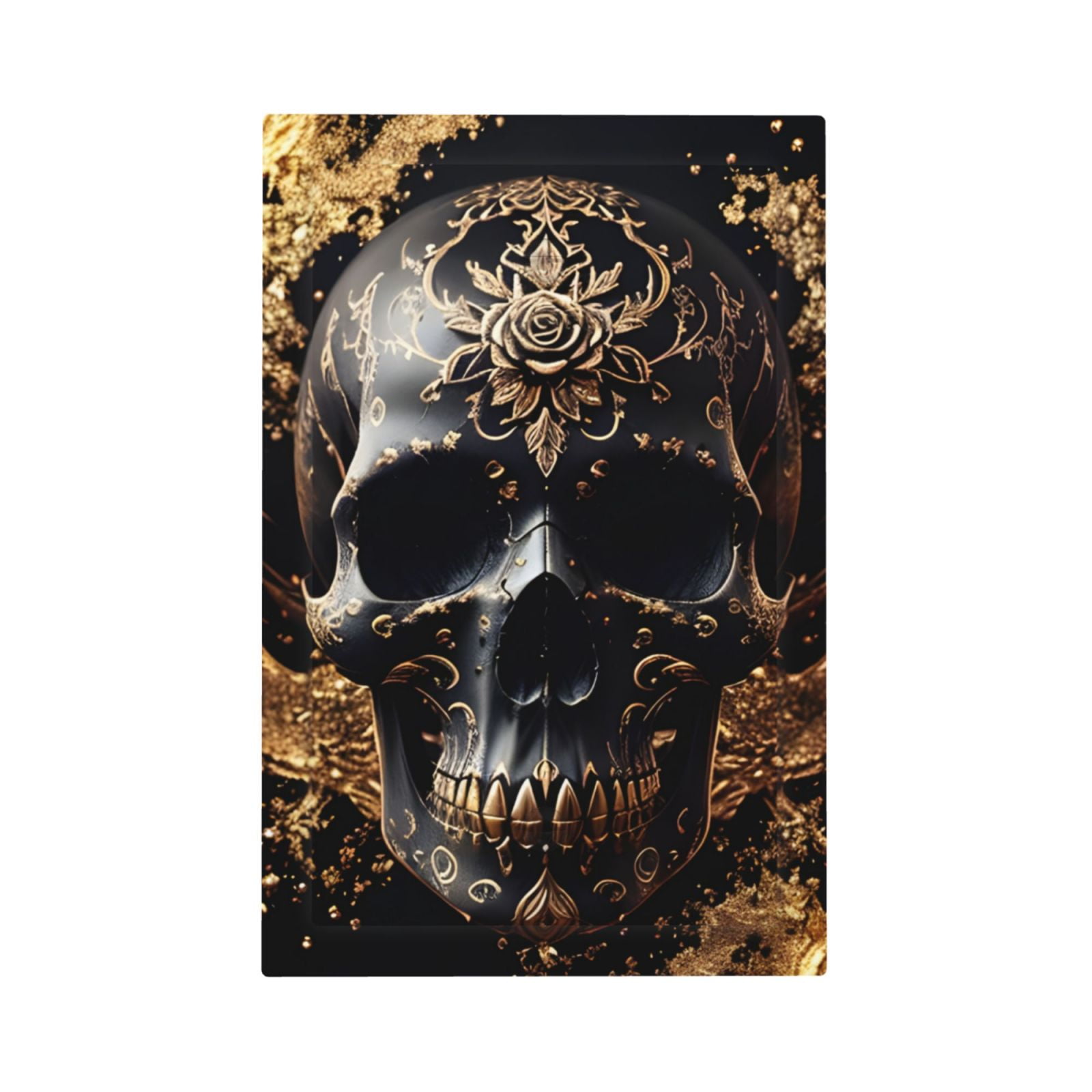 Kdxio Gold Pattern Black Skull Decorator Light Switch or Receptacle ...