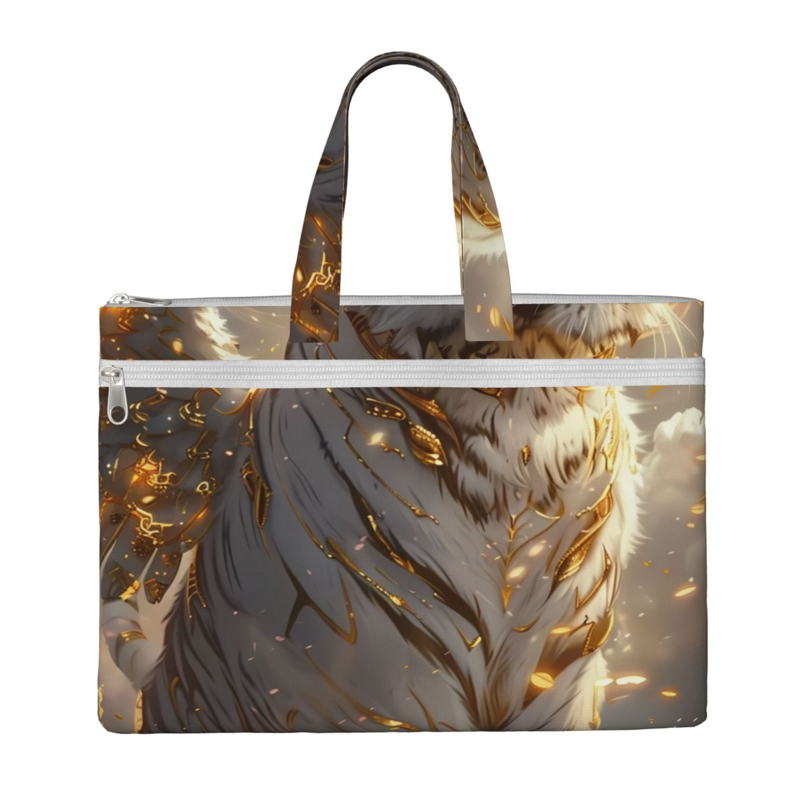 Kdxio Golden White Tiger File Tote Document Bag Business Briefcase Bag ...