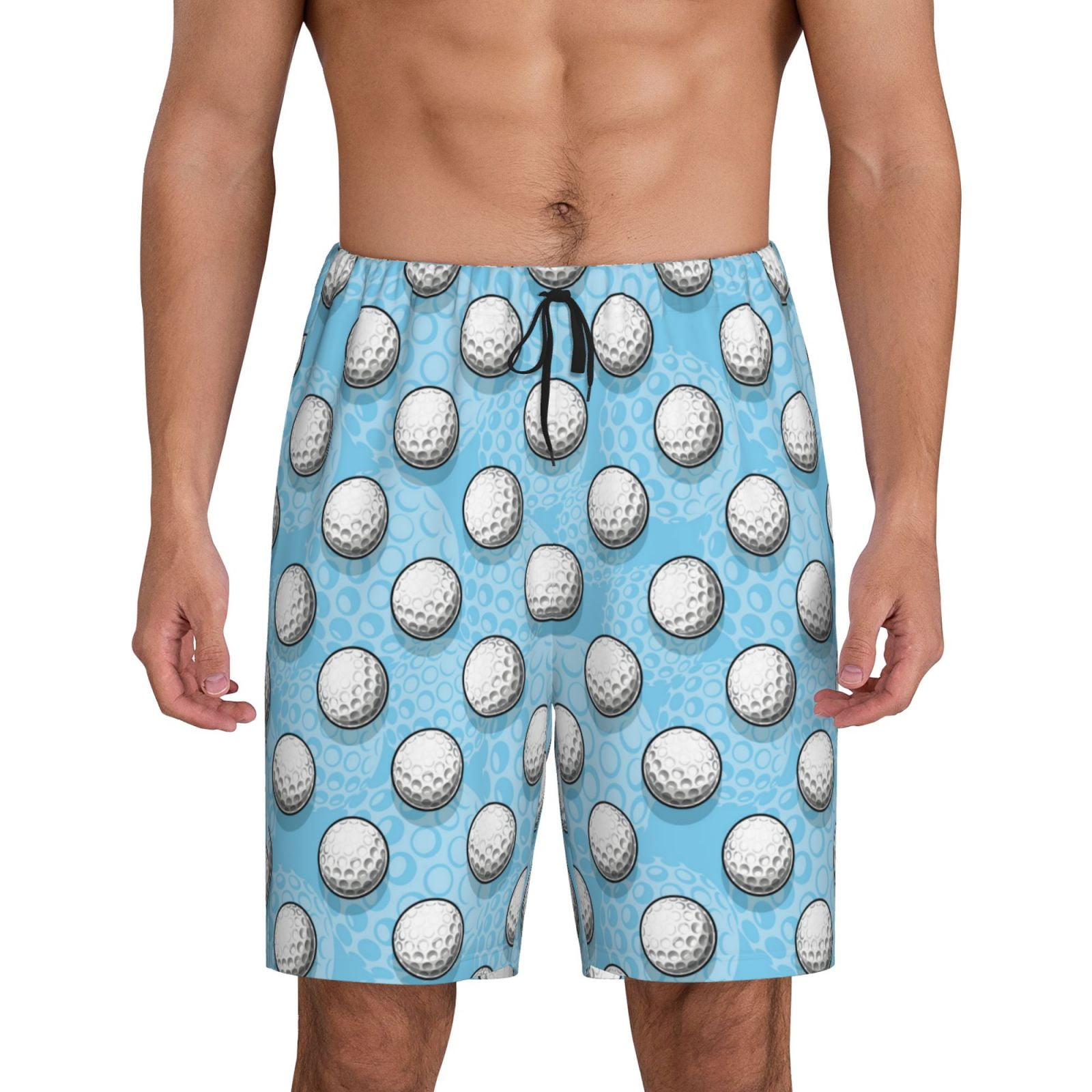 Kdxio Golf Balls 1 Print Mens Sleep Shorts Bottoms Soft Comfy Pajama ...