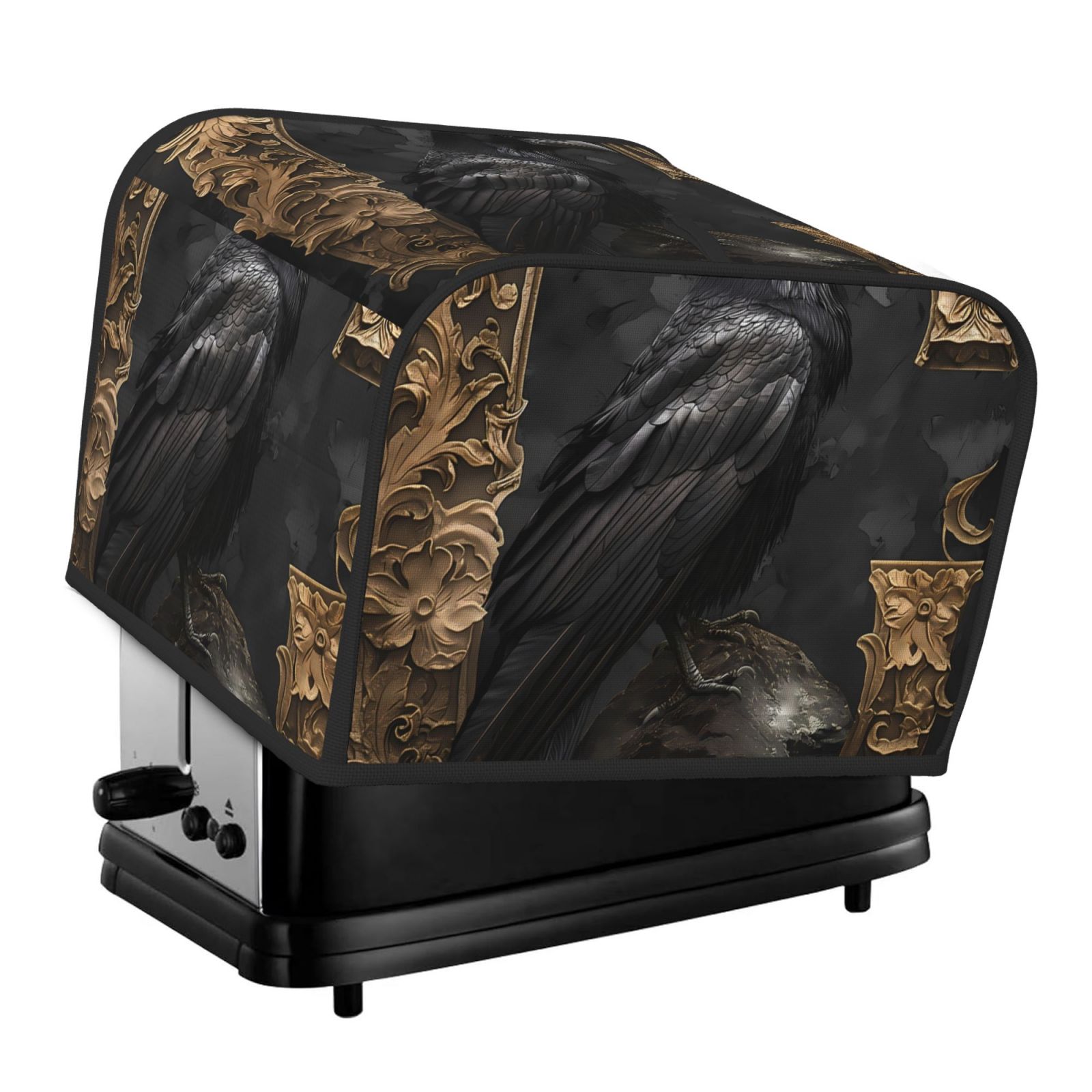 Kdxio Gothic Raven Portrait Print Toaster Cover Bread Machine Cover ...