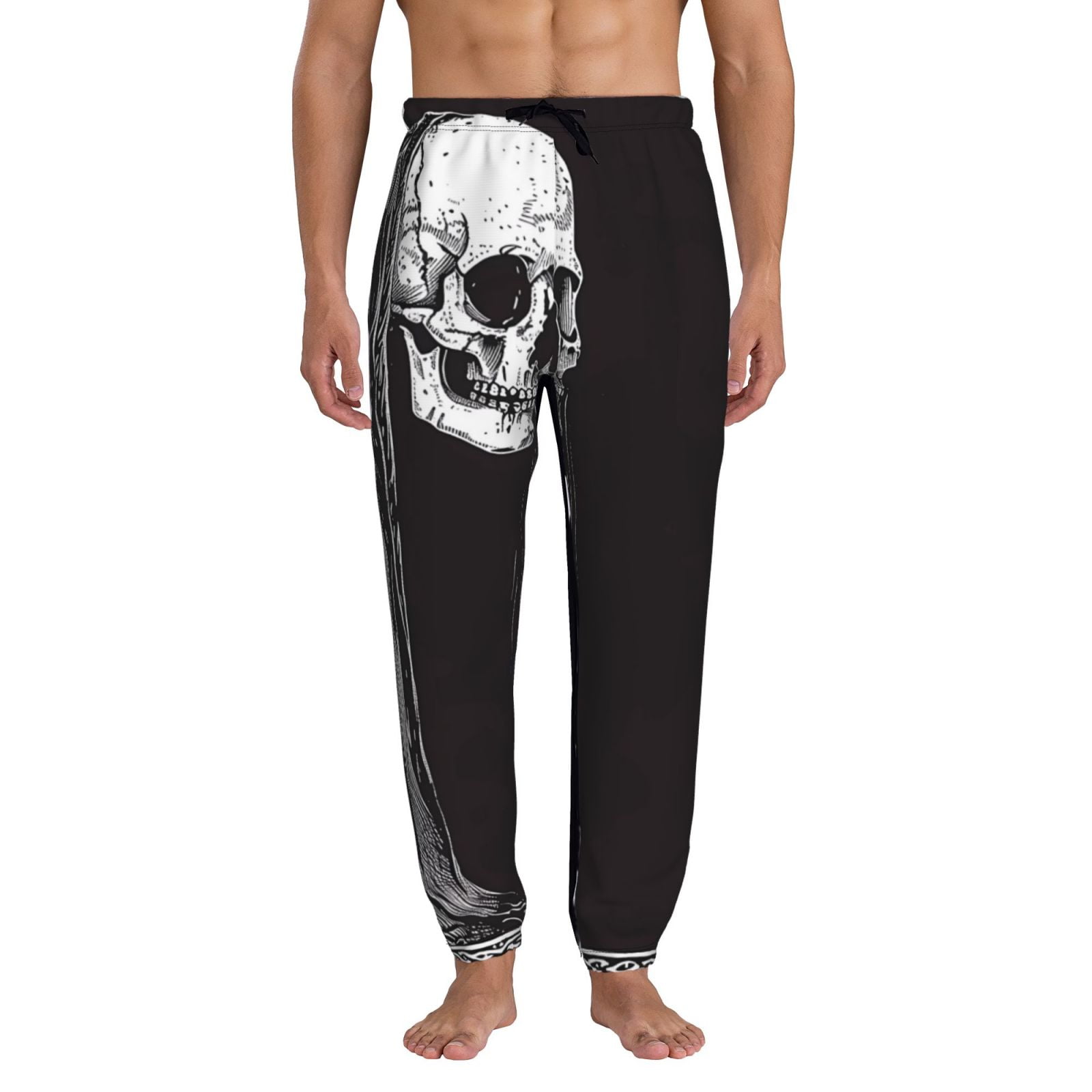 Kdxio Gothic Skull Drape Pattern Joggers,Sweatpants for Men with ...