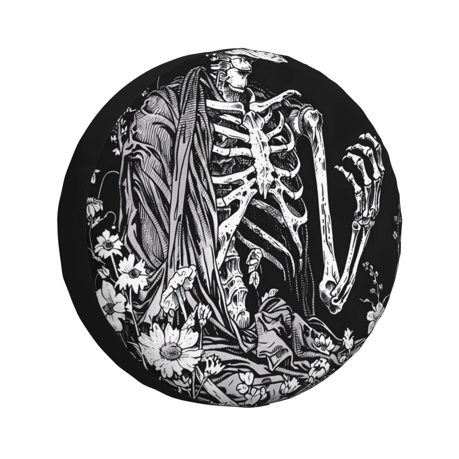 Kdxio Gothic Skull Floral Art for Tire Cover Wheel Protectors Tyre ...