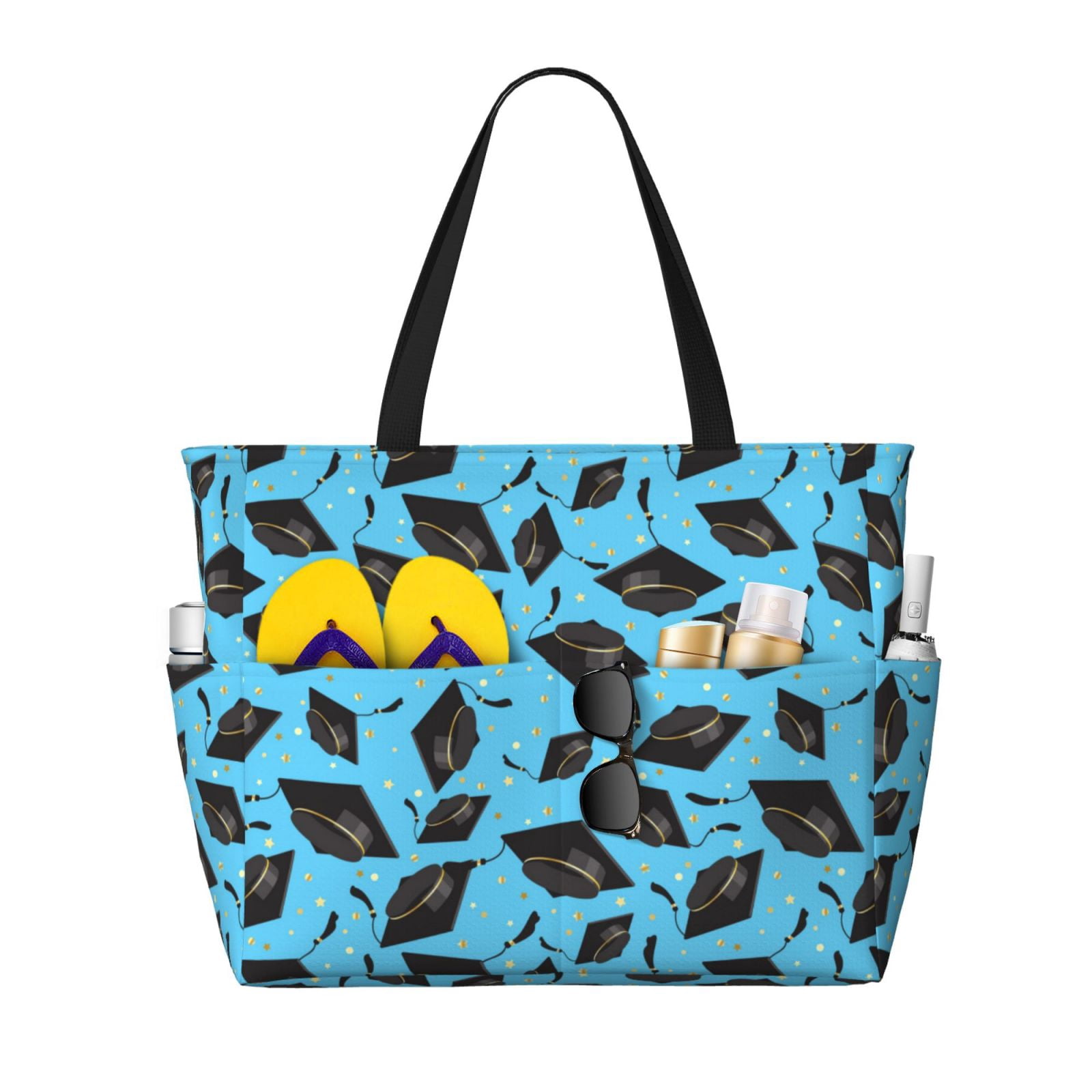 Kdxio Graduation Hats2 for Beach Bag for Women Large Beach Tote Bag ...