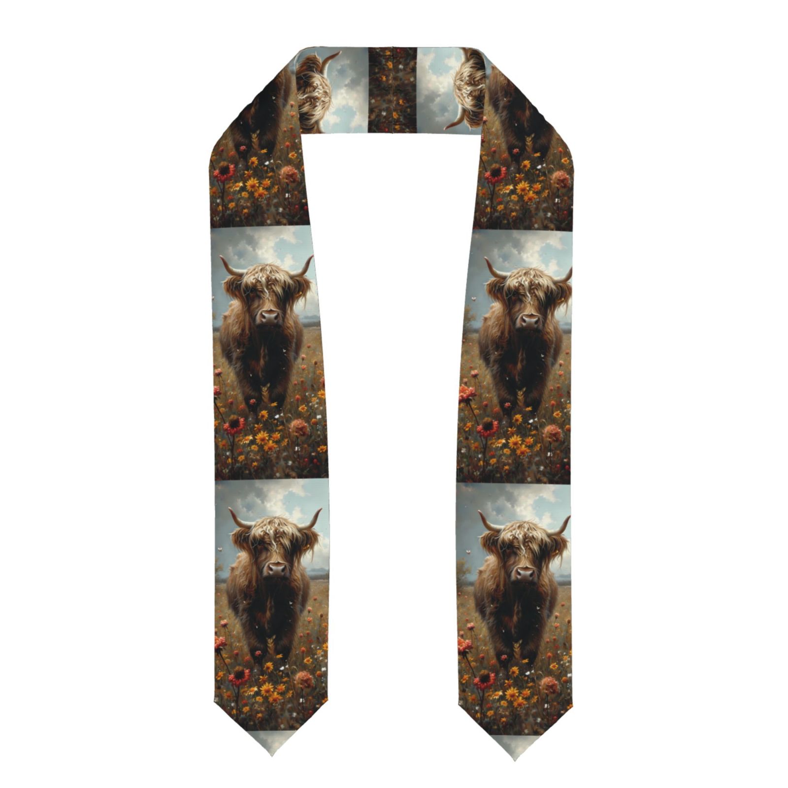Kdxio Grassland Sunflower Cow Graduation Stole Class, Graduation Sash ...