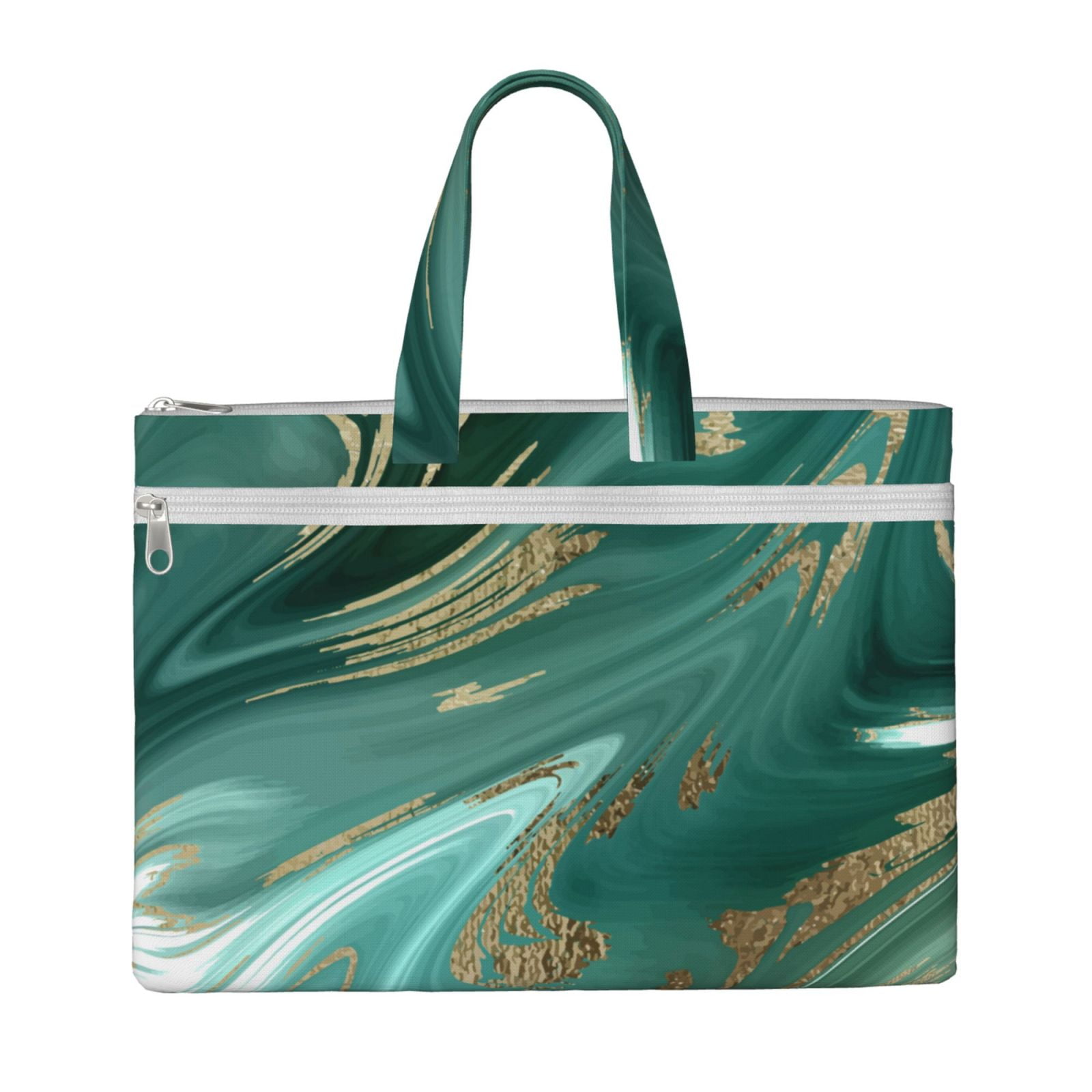 Kdxio Green And Gold Marble File Tote Document Bag Business Briefcase ...