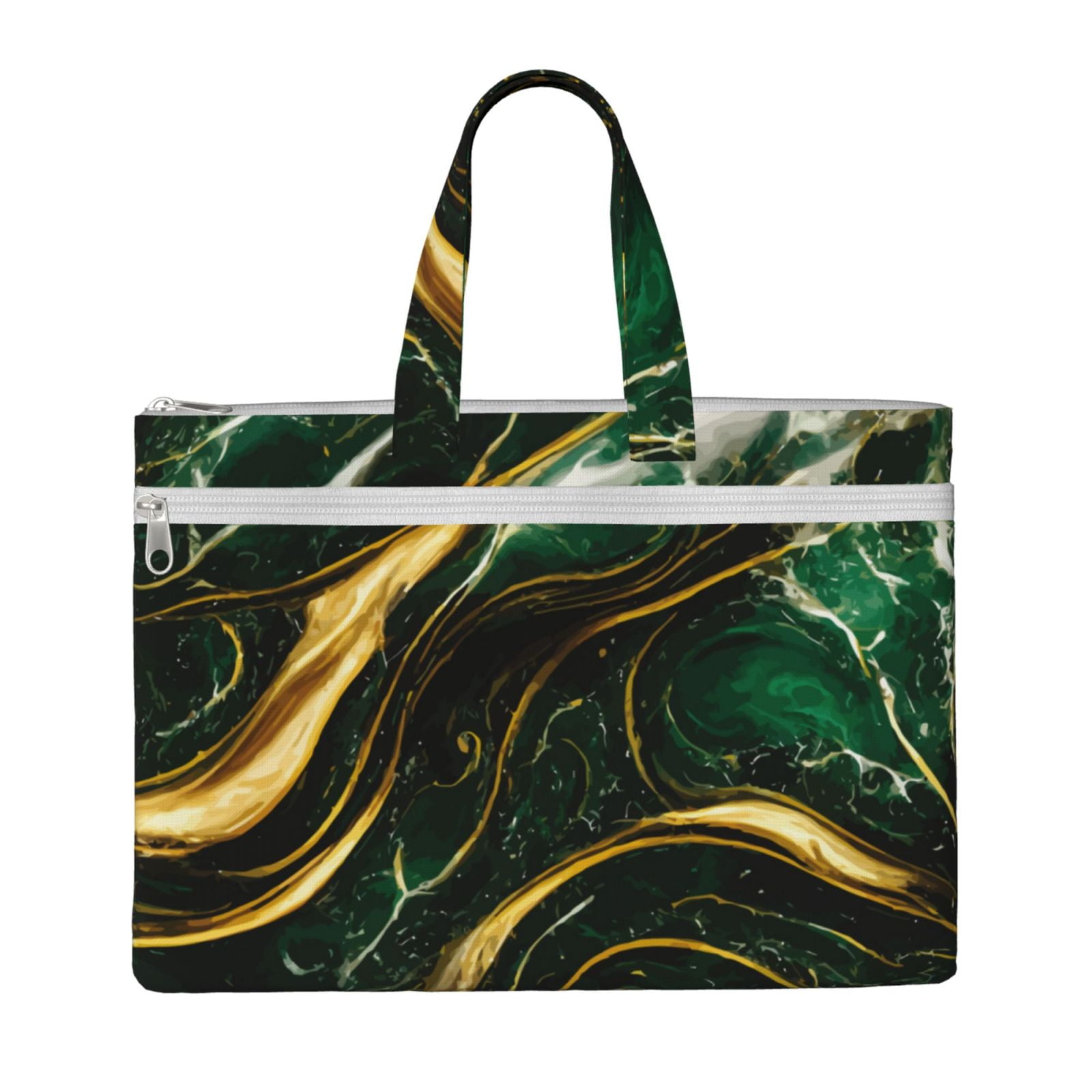 Kdxio Green Marble File Tote Document Bag Business Briefcase Bag ...