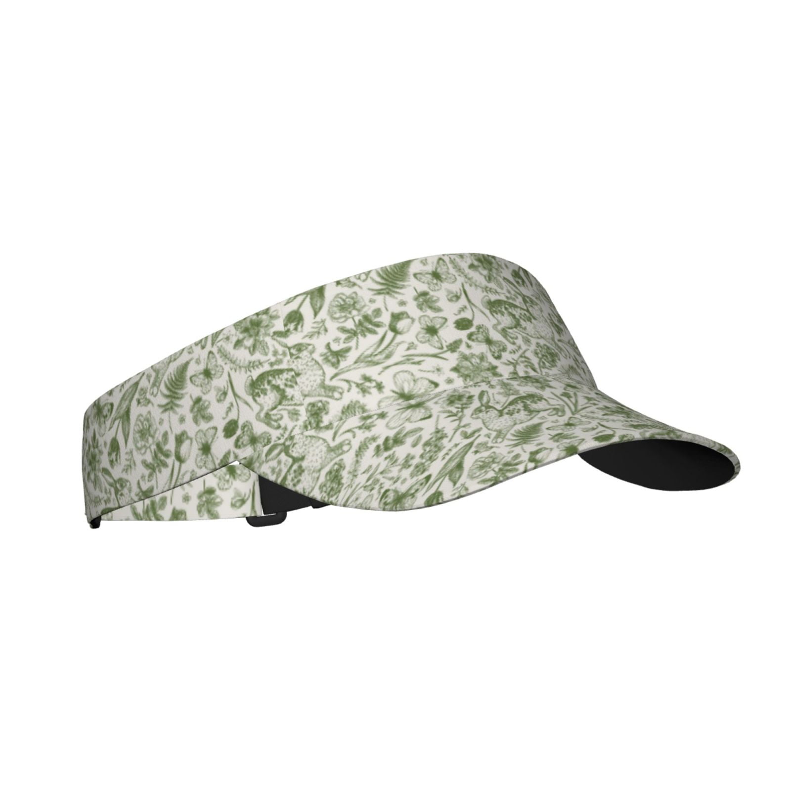 Kdxio Green Rabbit Print Sun Visor Hat Golf Visor Adjustable Velcro ...