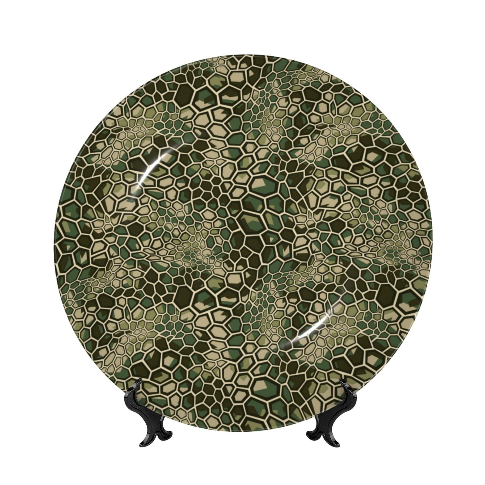 Kdxio Green Snake Skin Bone China Decorative Plate Ceramic Decorative ...