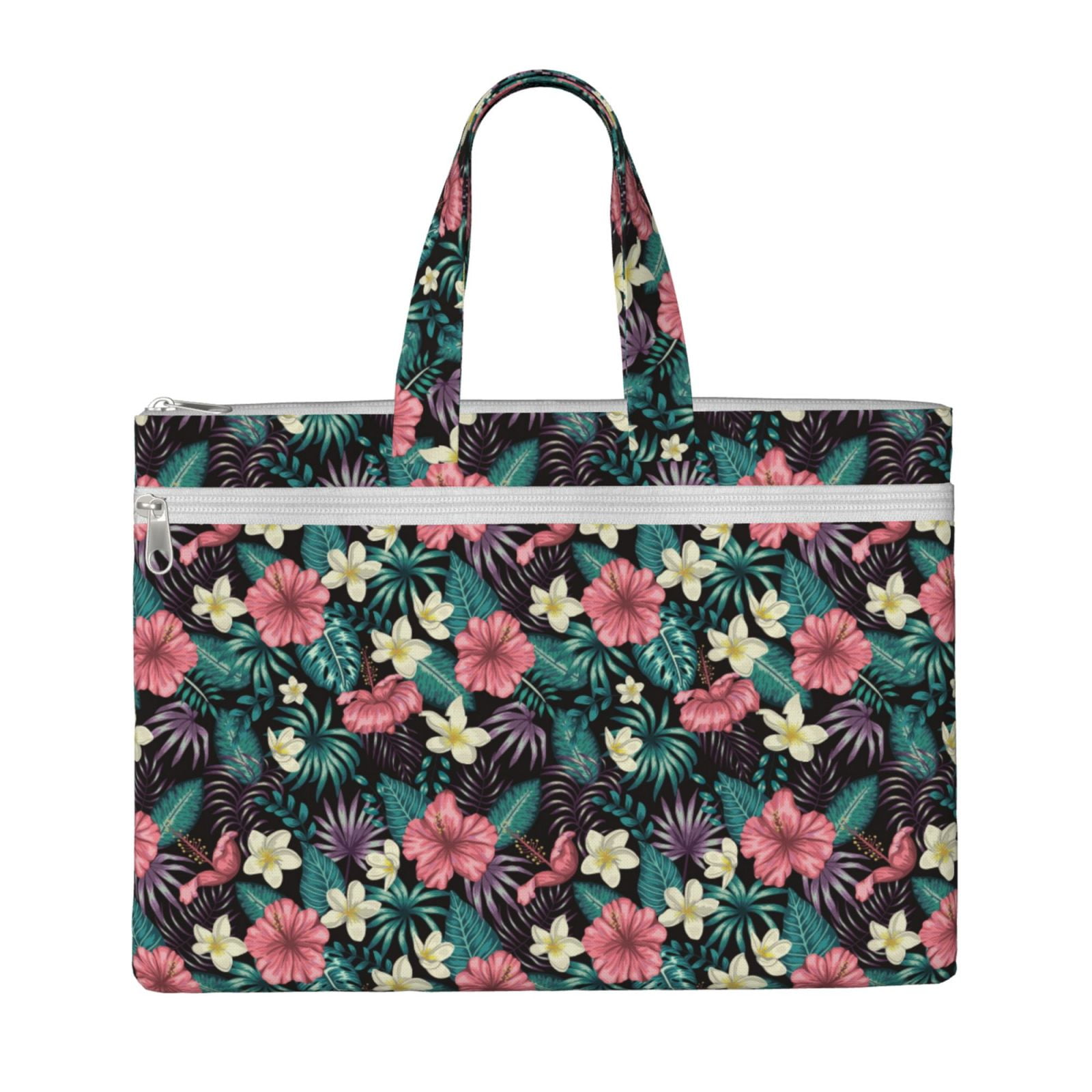 Kdxio Green Tropical Leaves File Tote Document Bag Business Briefcase ...