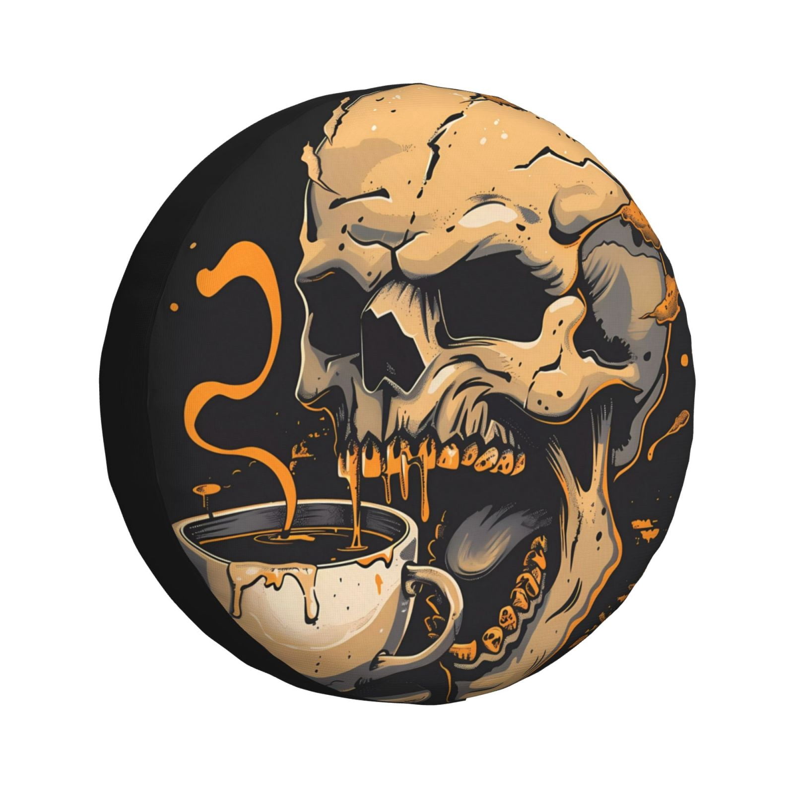Kdxio Grim Coffee Skull for Tire Cover Wheel Protectors Tyre Covers ...