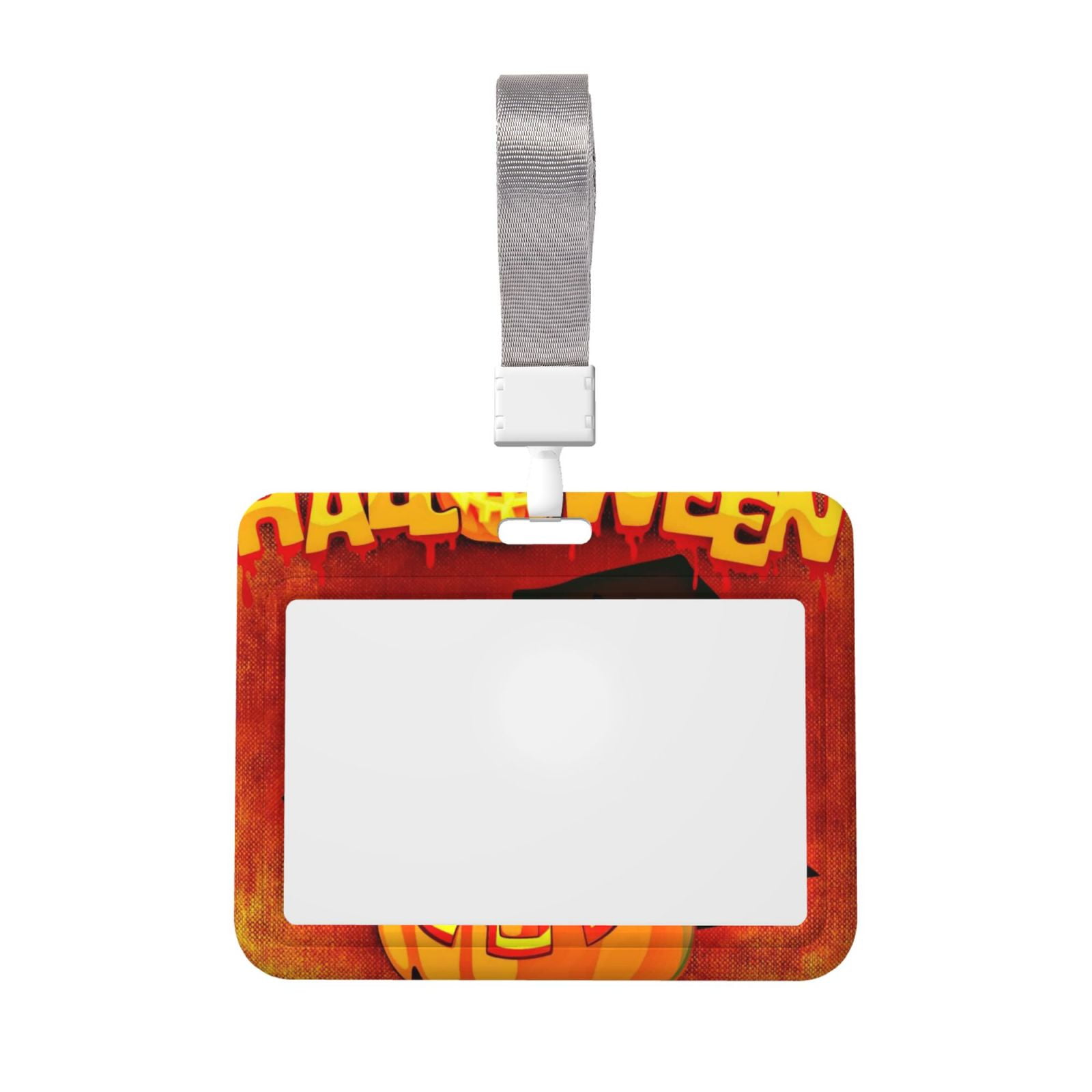 Kdxio Halloween Pumpkin Card Badge Holder Work Badge Sleeve for Office ...