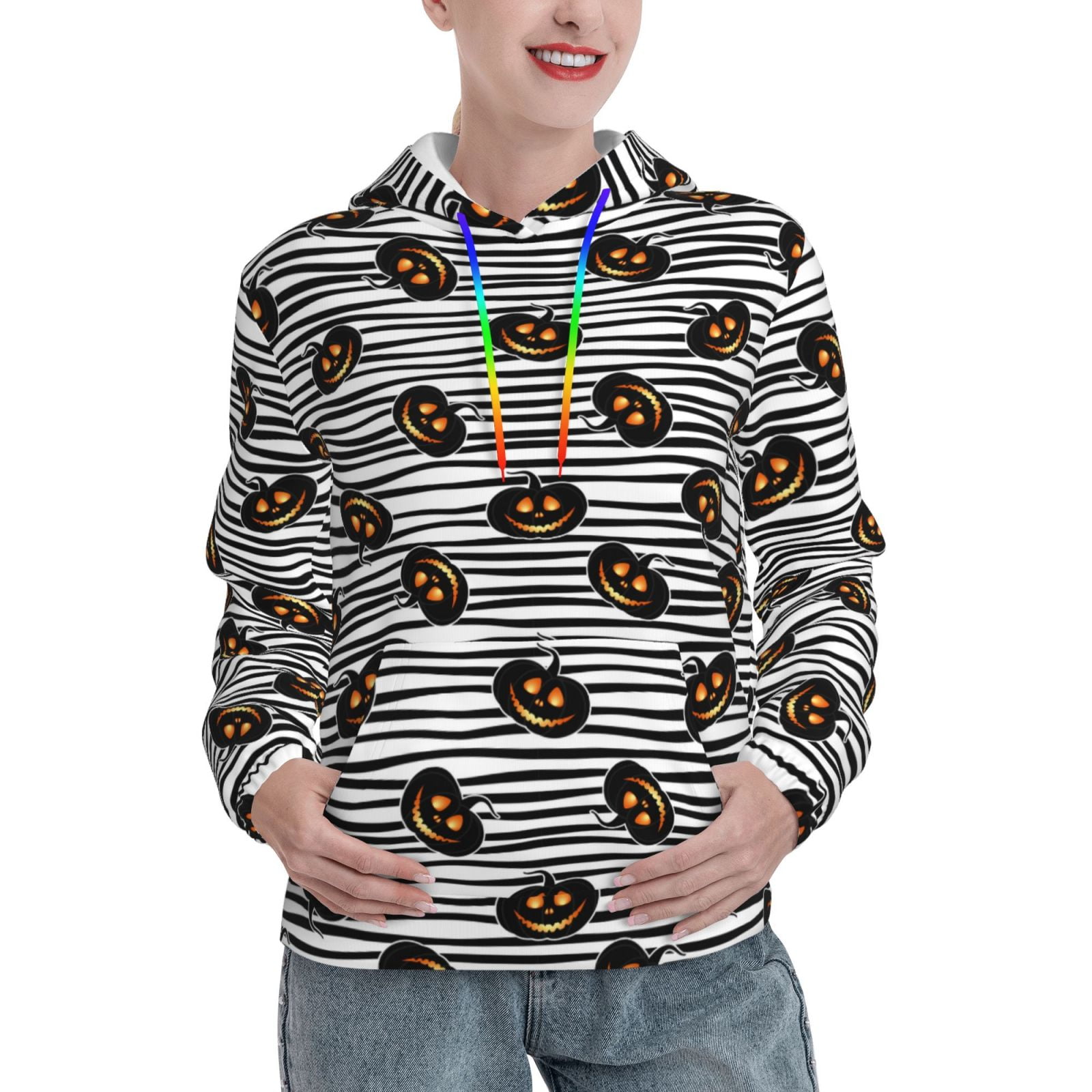 Kdxio Haloween Pumpkins Print Womens Oversized Hoodies Sweatshirts ...