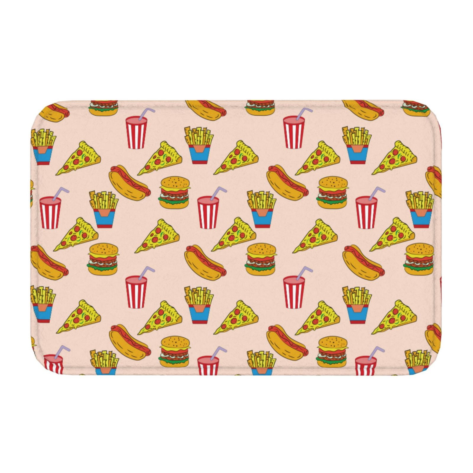 Kdxio Hamburger Pizza Coke,16" x 24", Non-Slip Front Door Mats,Outdoor ...