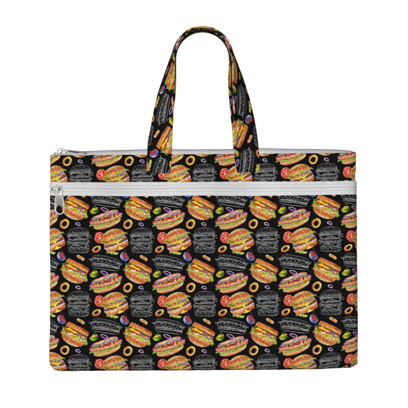 Kdxio Hamburgers Hot Dogs File Tote Document Bag Business Briefcase Bag ...