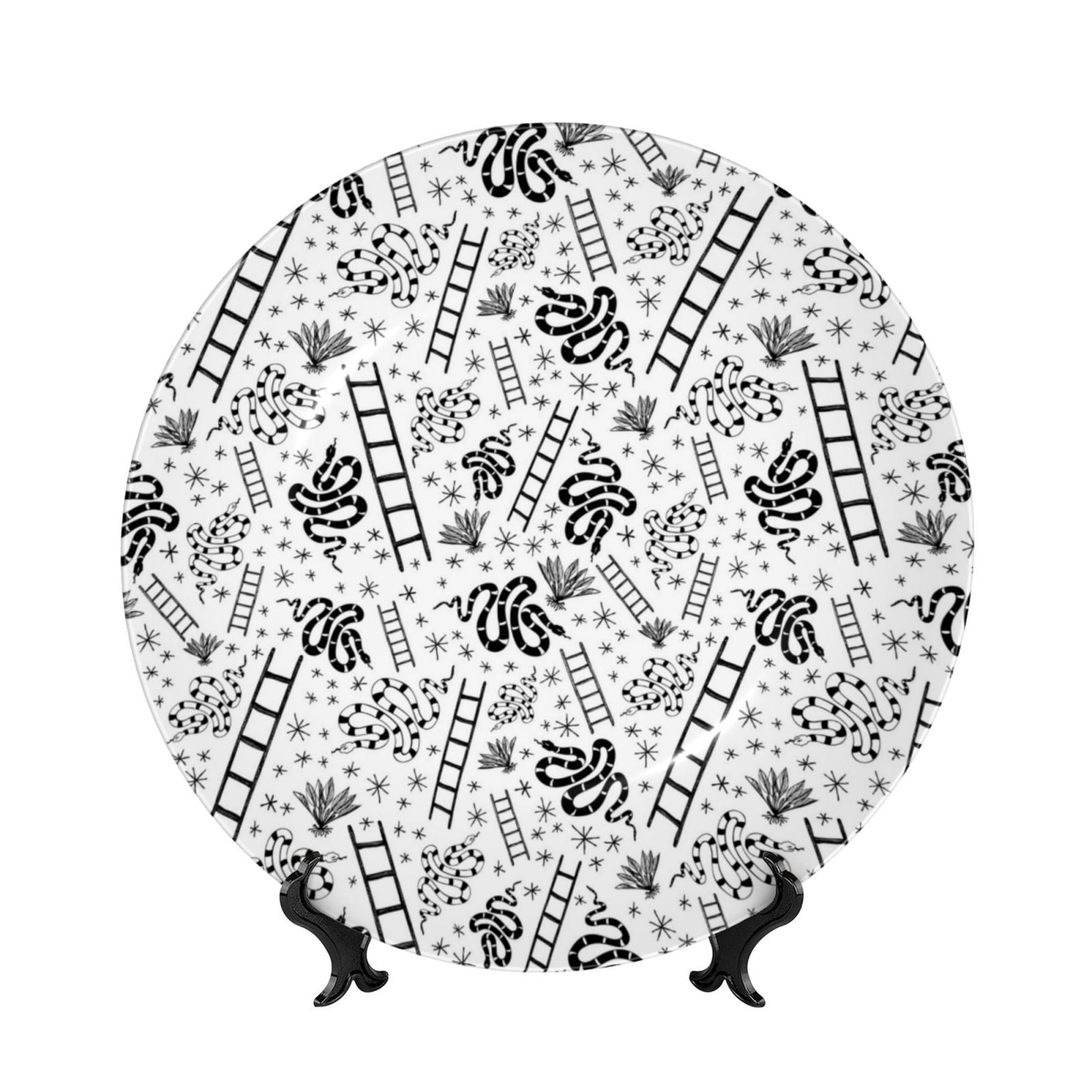 Kdxio Hand Drawn Snake Bone China Decorative Plate Ceramic Decorative ...