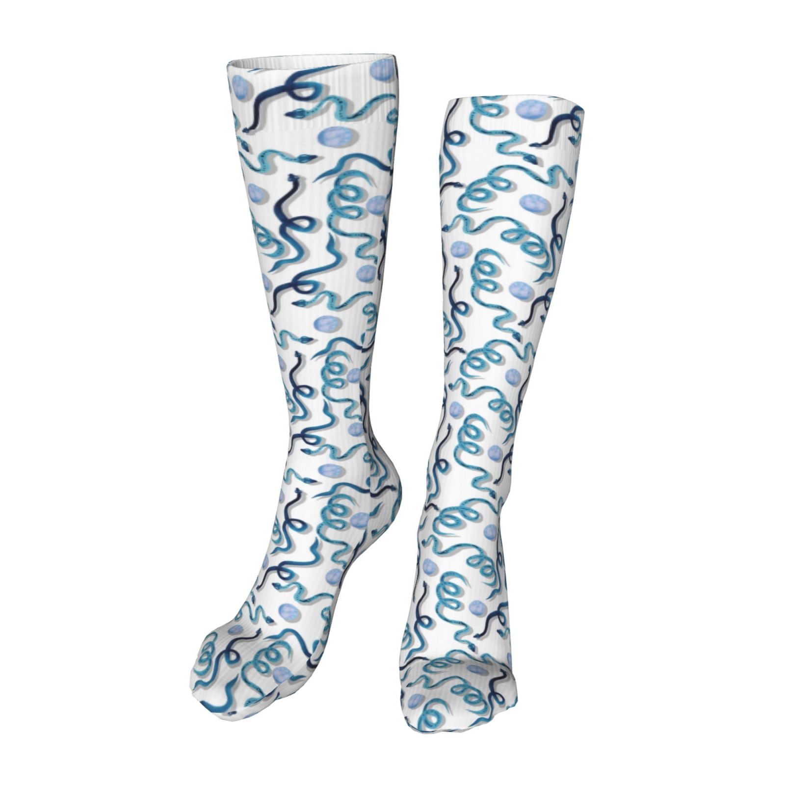 Kdxio Hand Drawn Snake Funny Silky Novelty Funky Long Knee High Socks ...