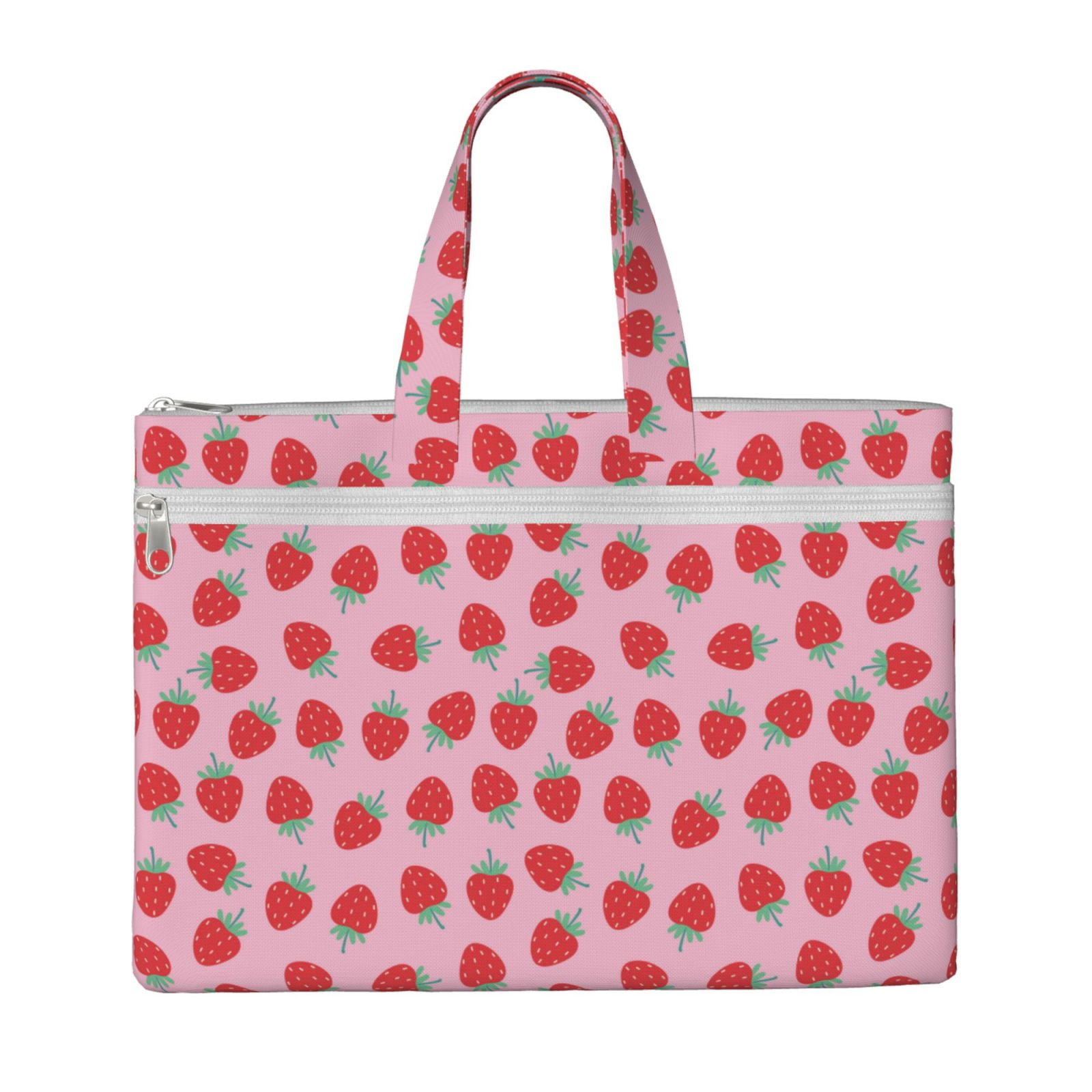Kdxio Hand Drawn Strawberry File Tote Document Bag Business Briefcase ...