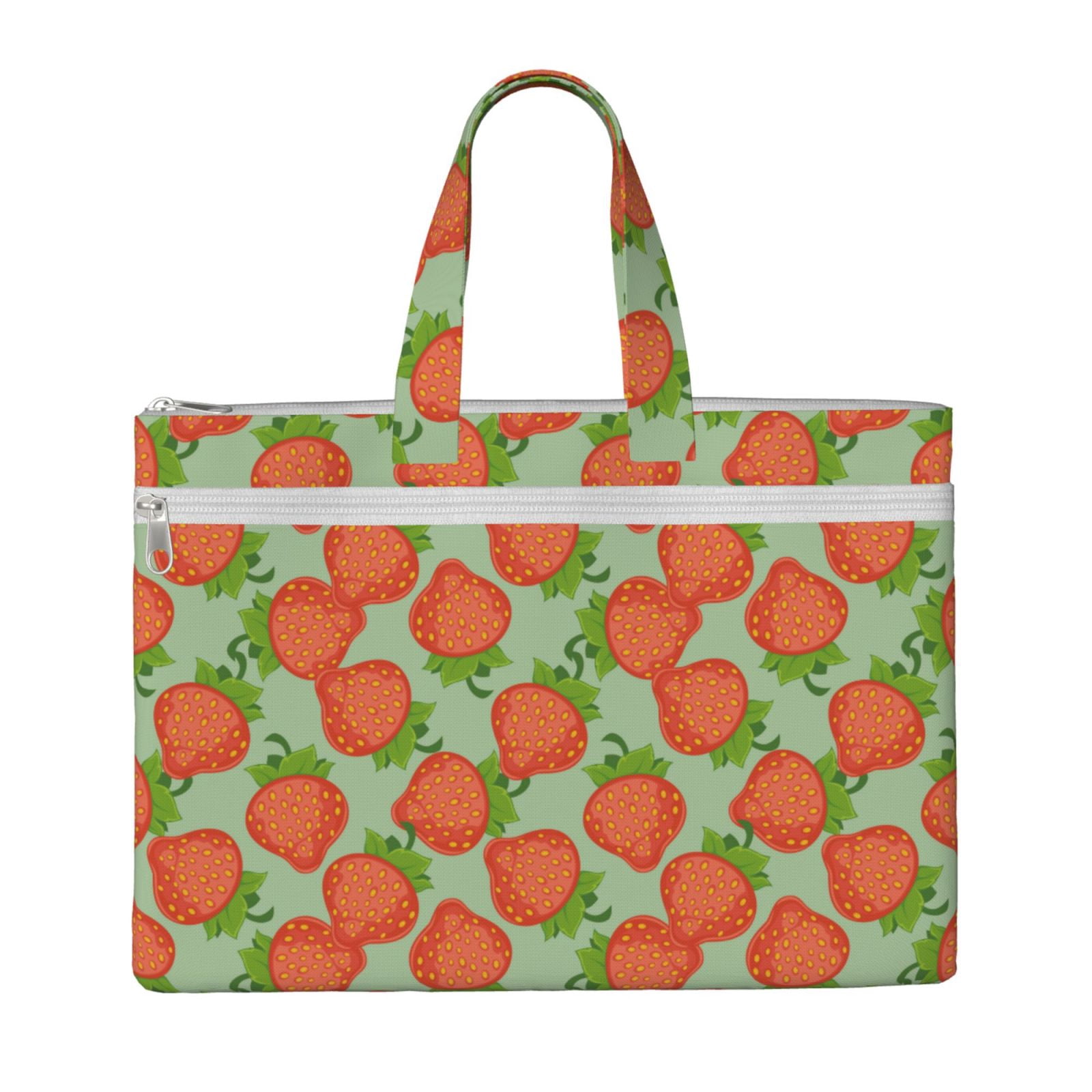 Kdxio Hand Drawn Strawberry File Tote Document Bag Business Briefcase ...
