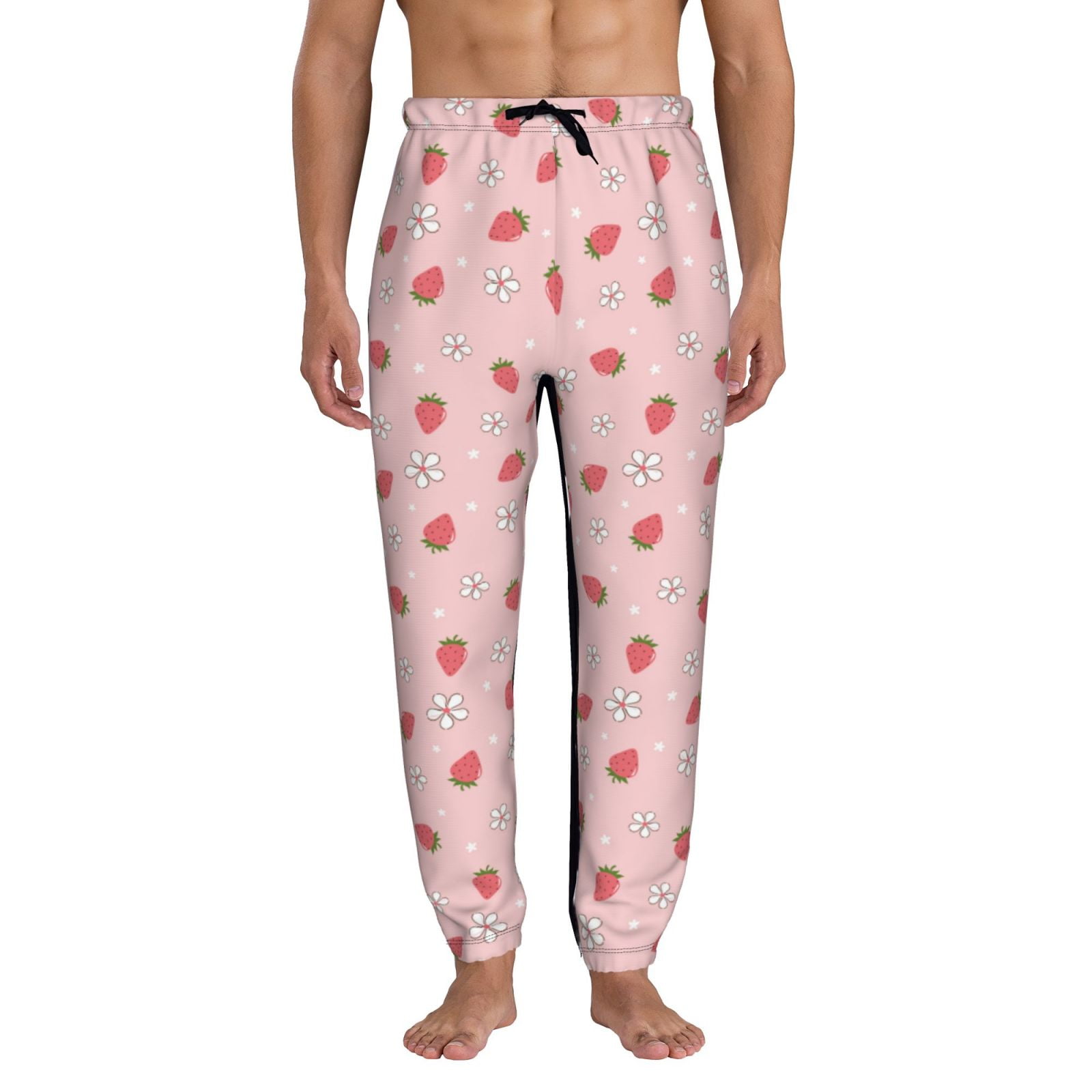 Kdxio Hand Drawn Strawberry Pattern Joggers,Sweatpants for Men with ...