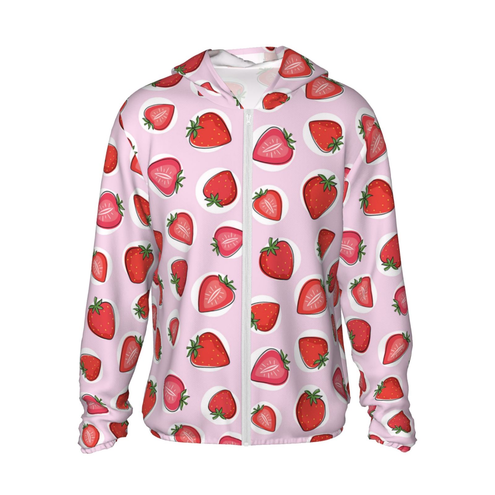 Kdxio Hand Drawn Strawberry Print Women Men Sun Protection UPF 50 ...