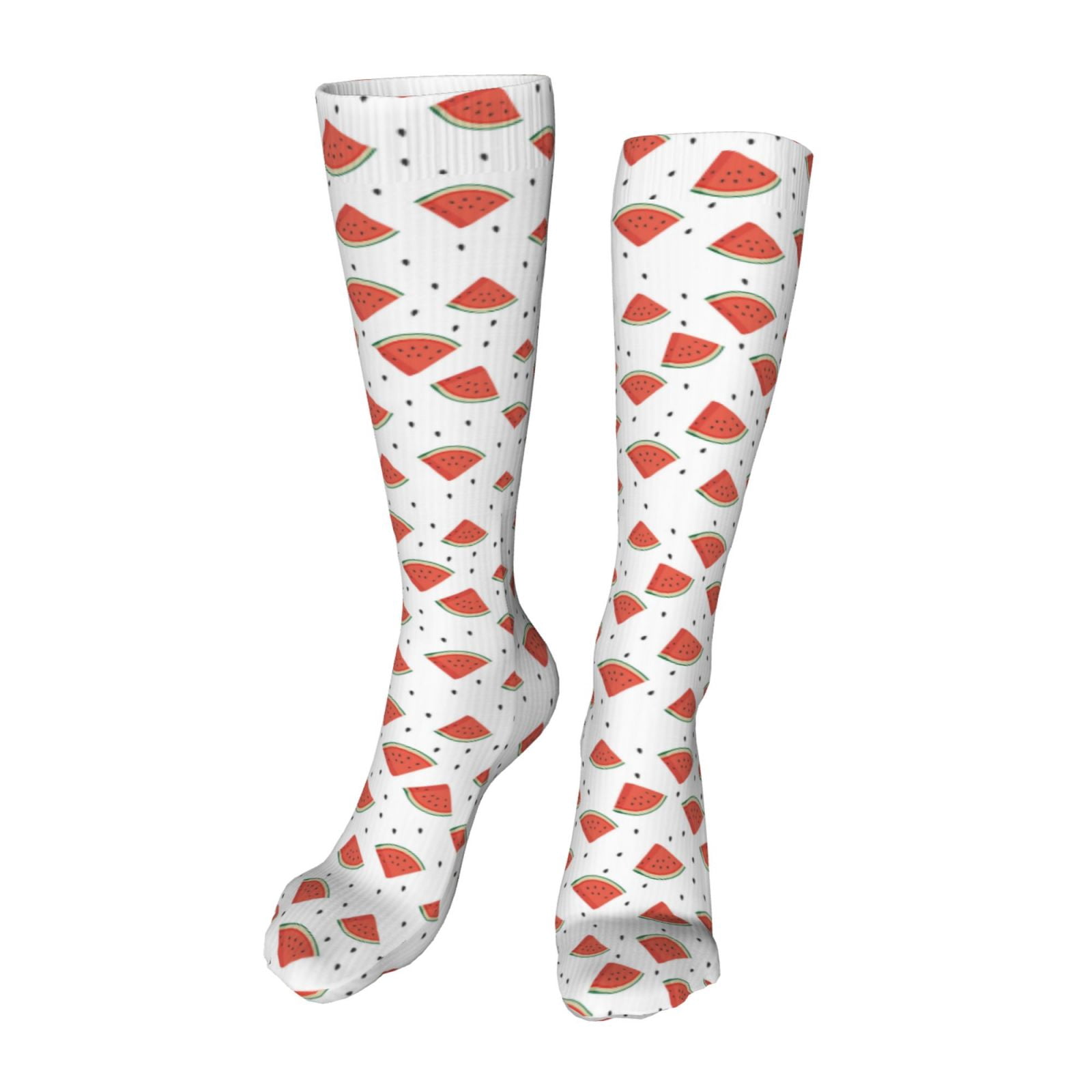 Kdxio Hand Drawn Watermelon Funny Silky Novelty Funky Long Knee High ...