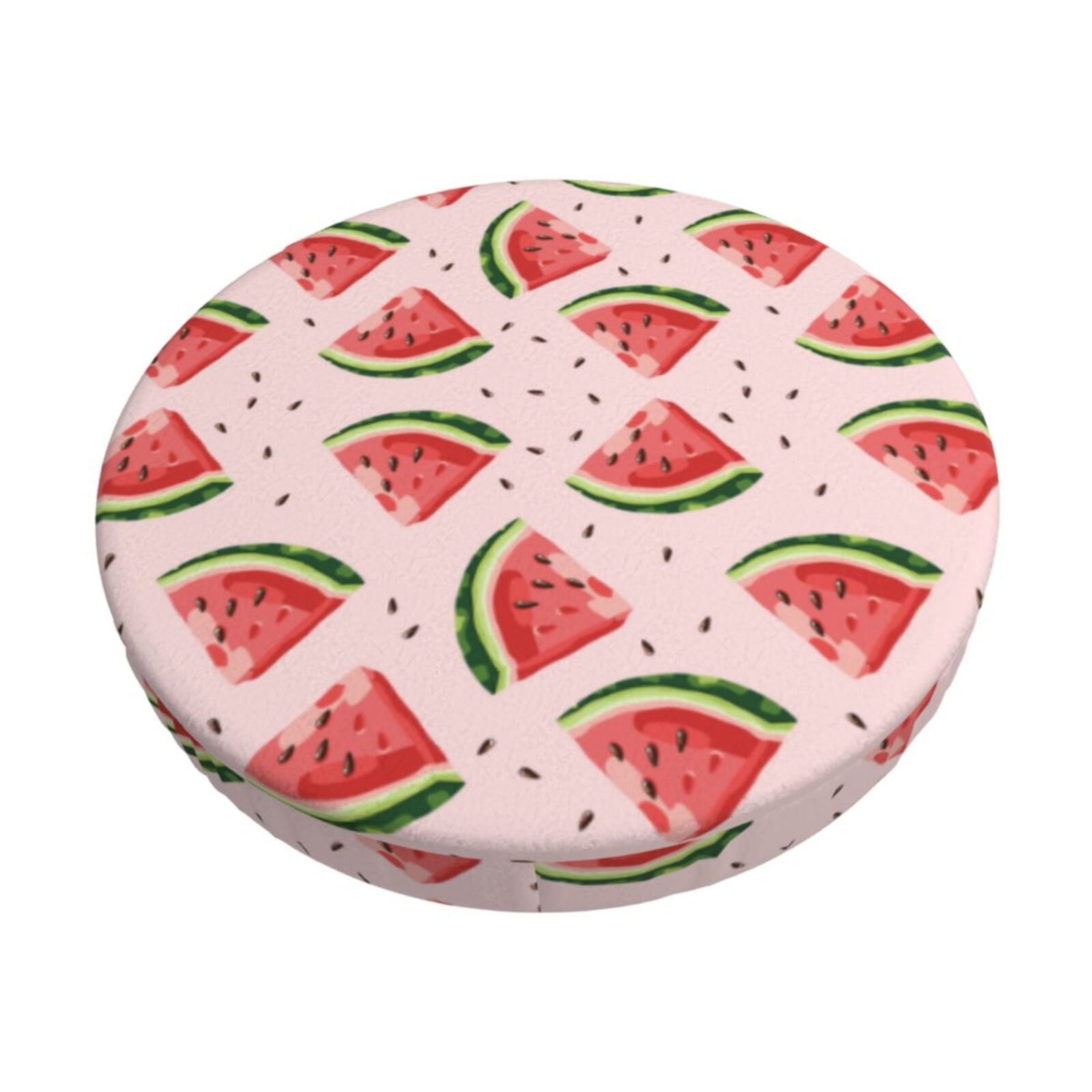 Kdxio Hand Drawn Watermelon Print Stool Covers Round,Stretch Round Bar ...
