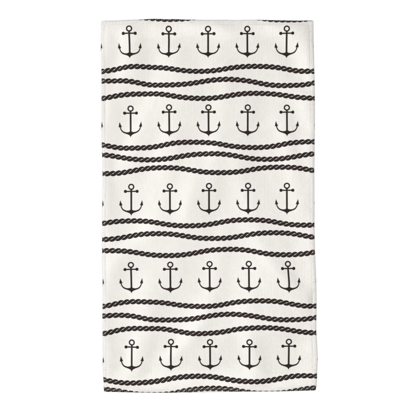 Kdxio Hand Towel Anchors and Ropes for Bathroom Kitchen Fingertip Bath ...