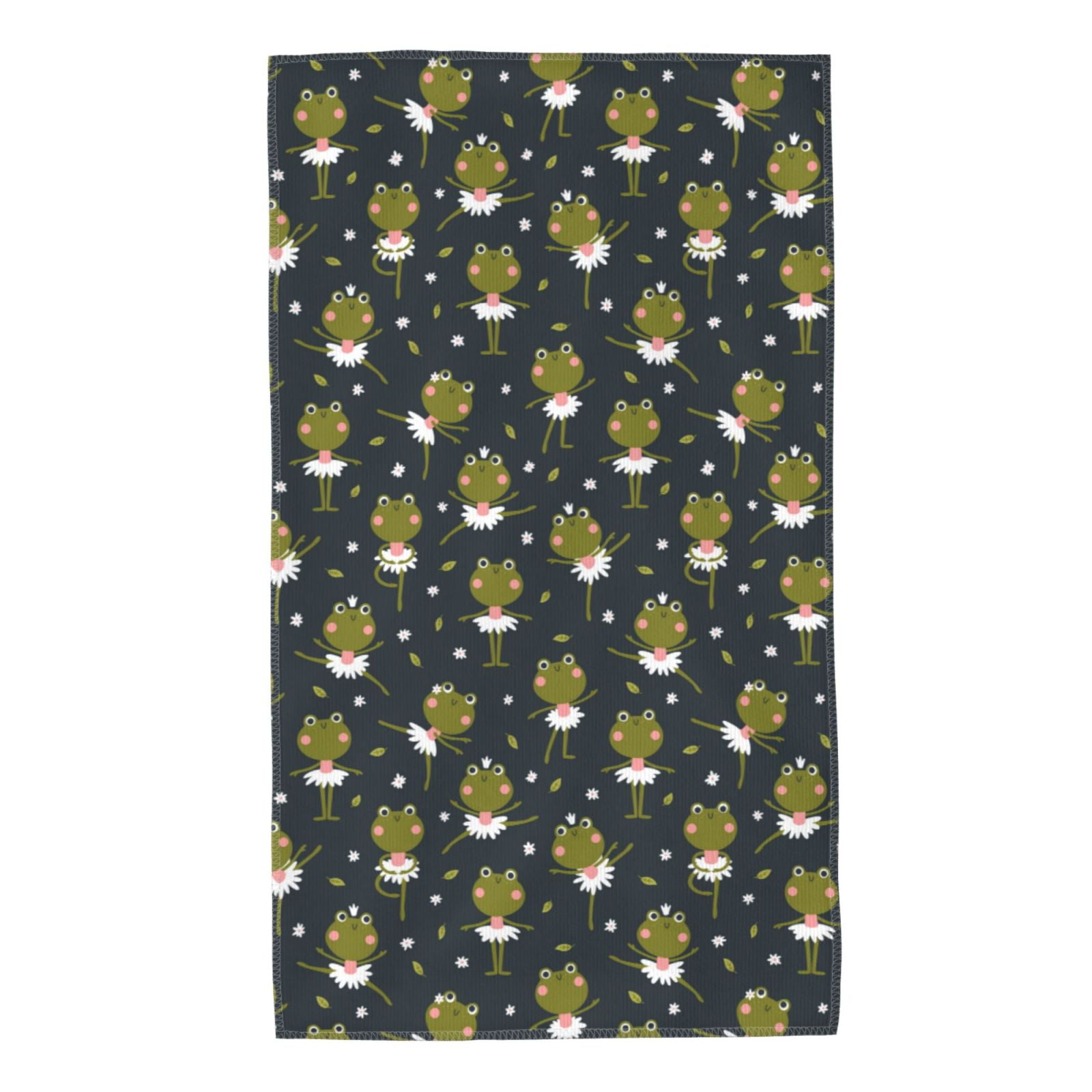 Kdxio Hand Towel Ballerina Frogs for Bathroom Kitchen Fingertip Bath ...