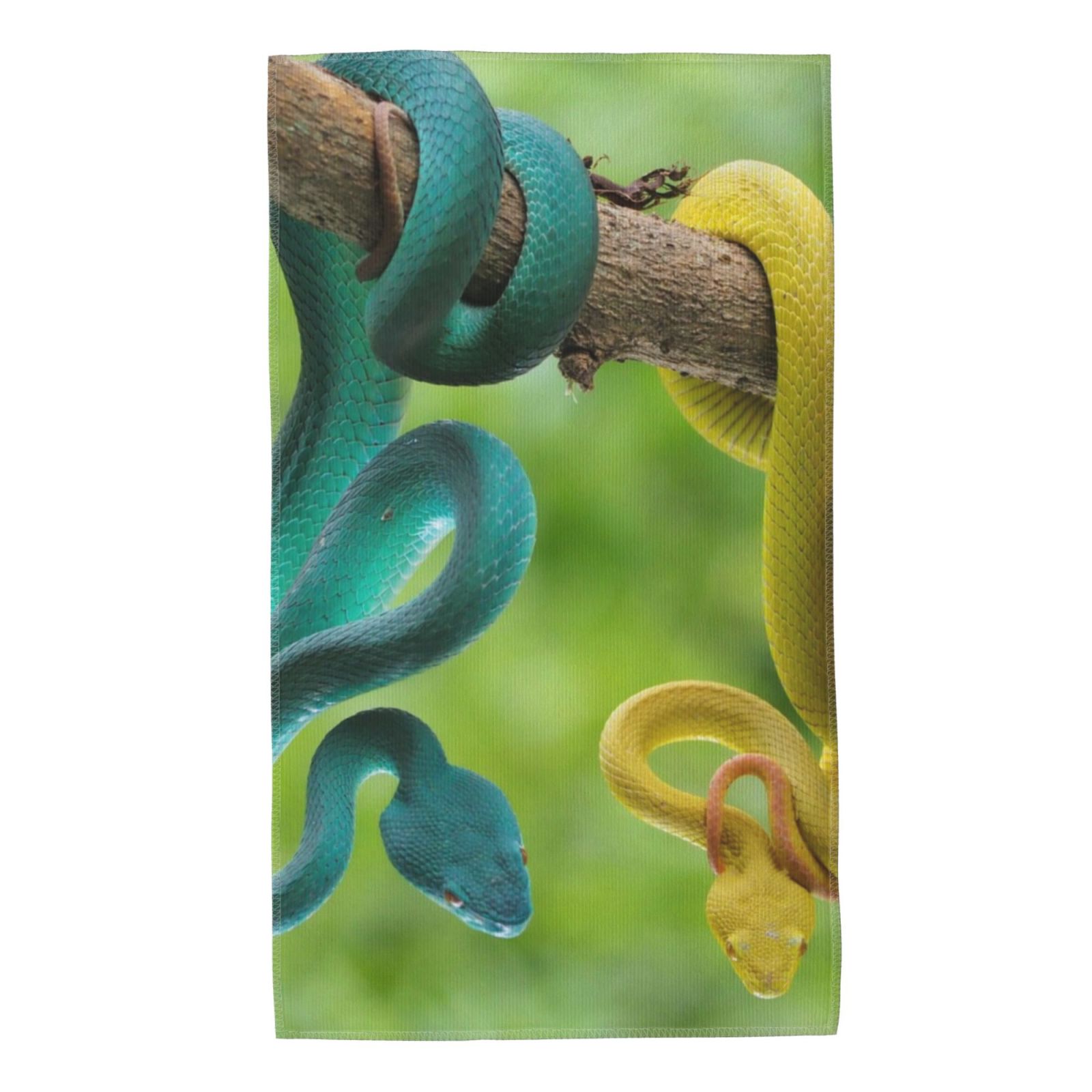 Kdxio Hand Towel Blue Viper And Yellow Viper Snake for Bathroom Kitchen ...