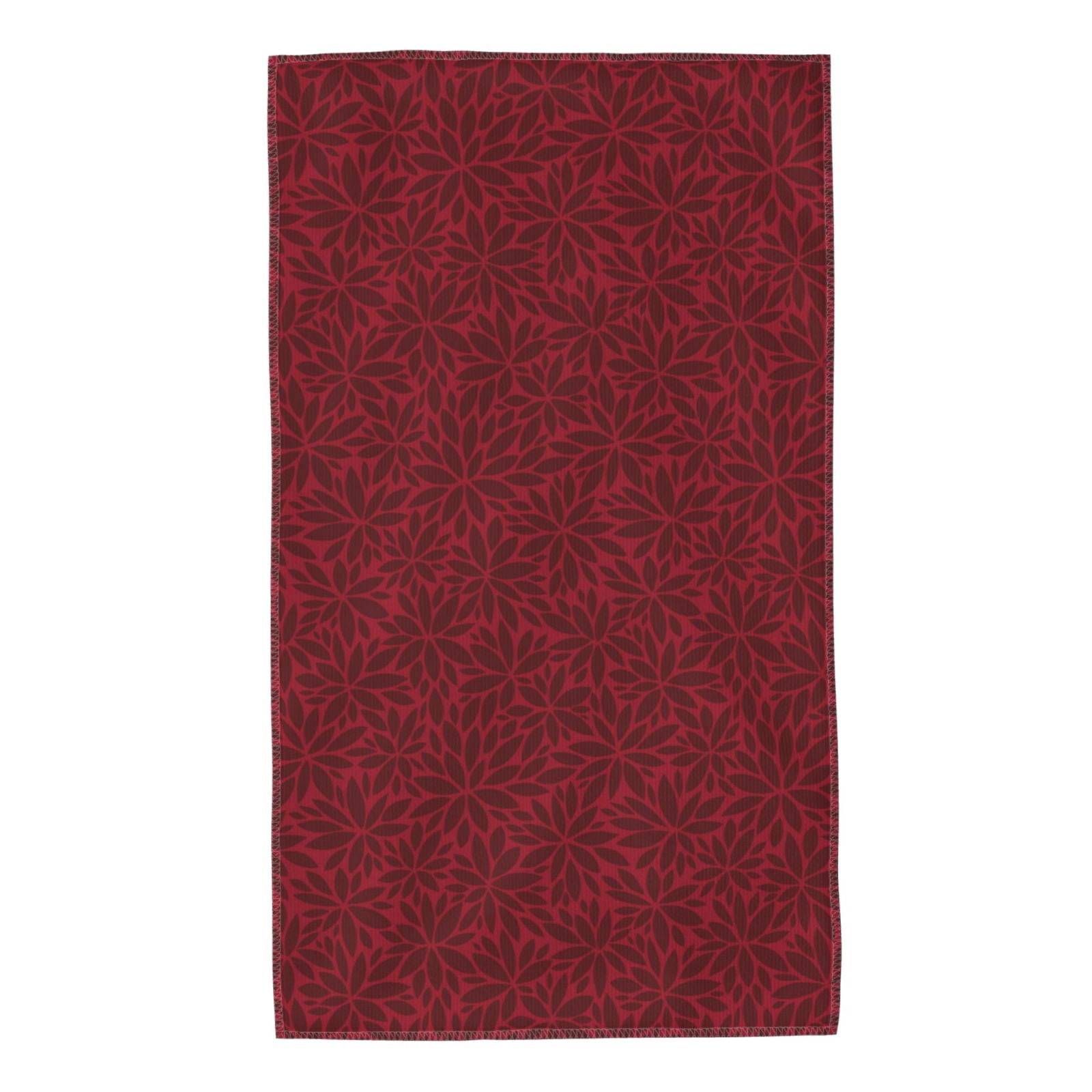 Kdxio Hand Towel Burgundy Floral for Bathroom Kitchen Fingertip Bath ...