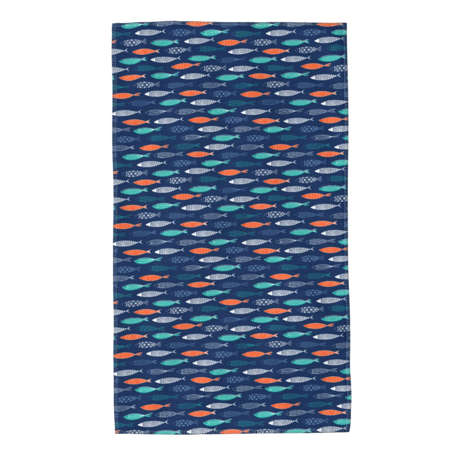 Kdxio Hand Towel Colorful Fish 3 for Bathroom Kitchen Fingertip Bath ...